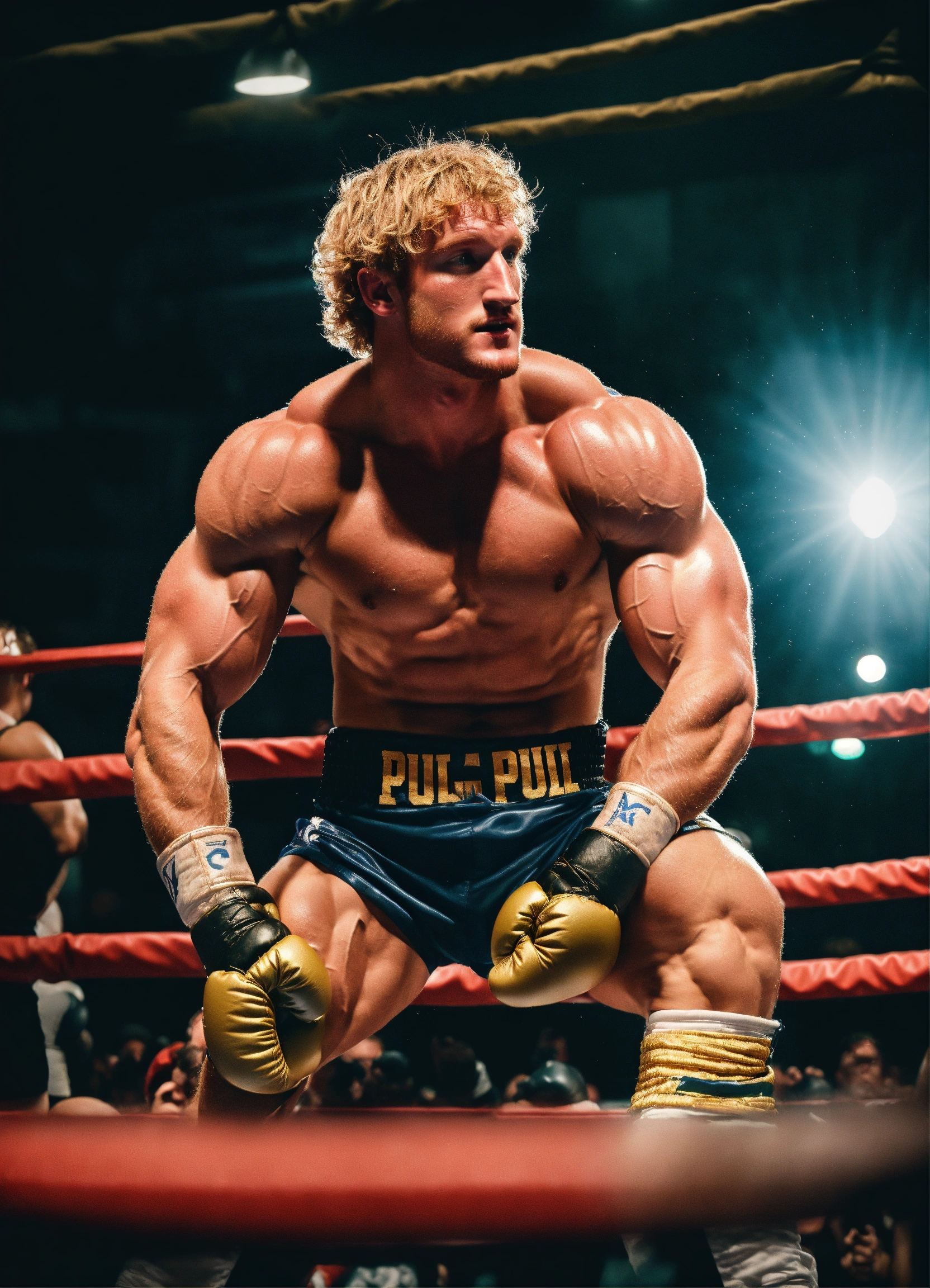 Lexica - Logan Paul, jacked, steroids, Boxing Ring, Victory, Happy ...