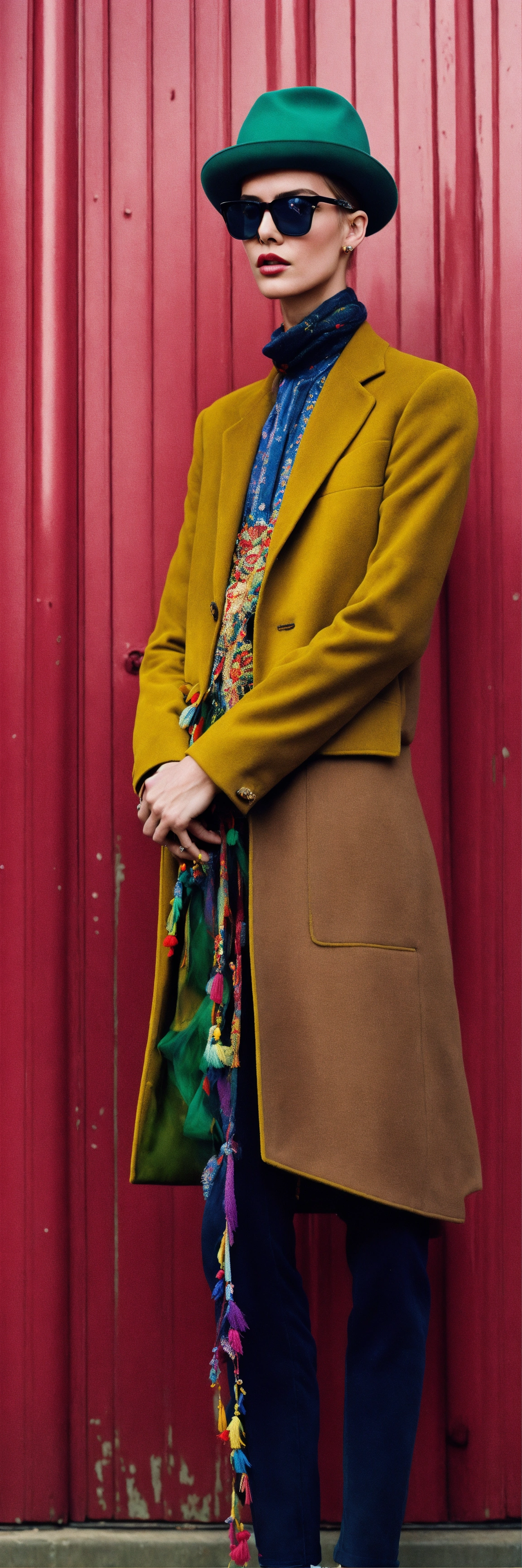 Lexica - Hipster with very (long) neck, vogue photo shoot, weird, funny