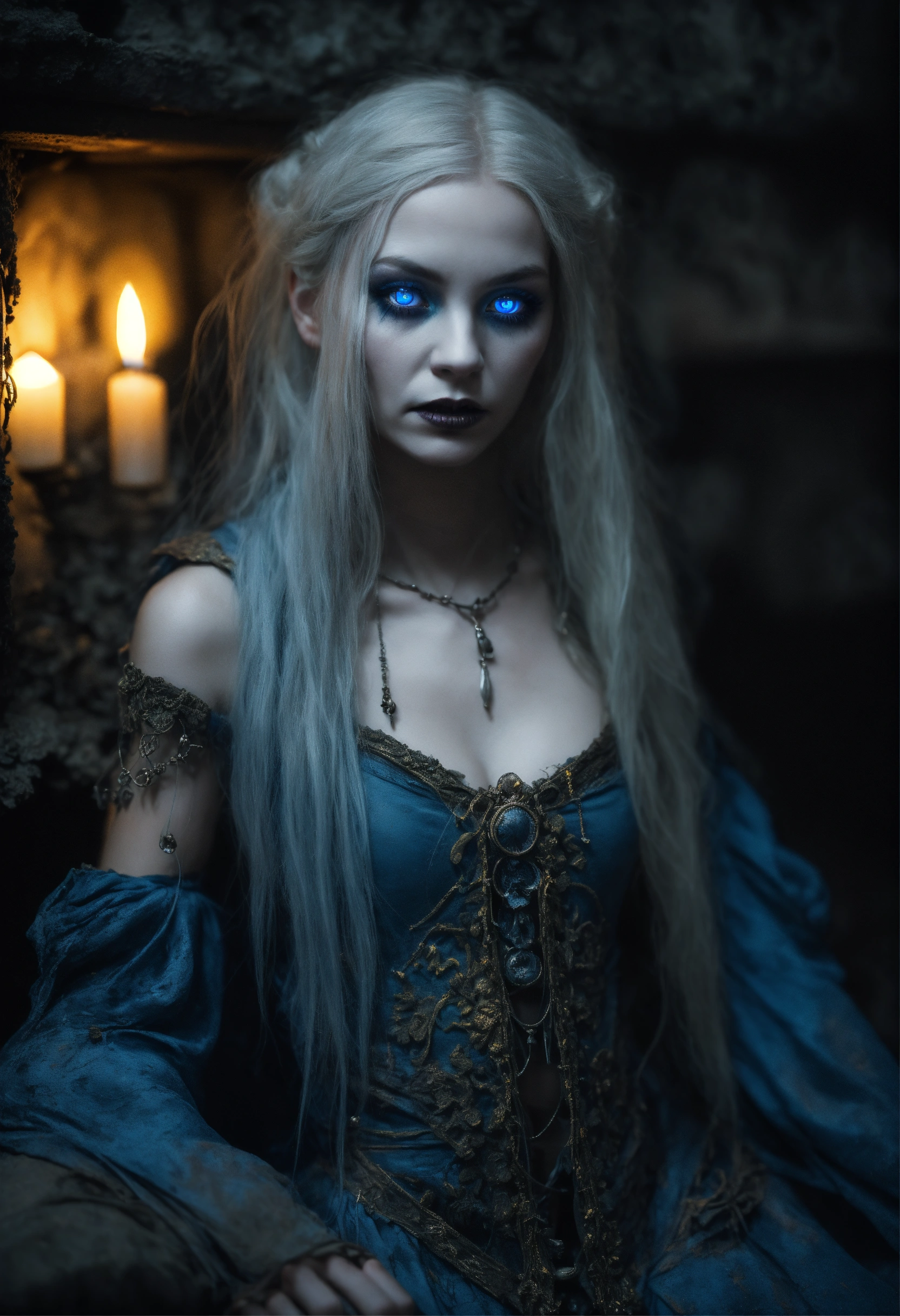 Lexica - Body portrait, 12 year old childlike female goth necromancer ...