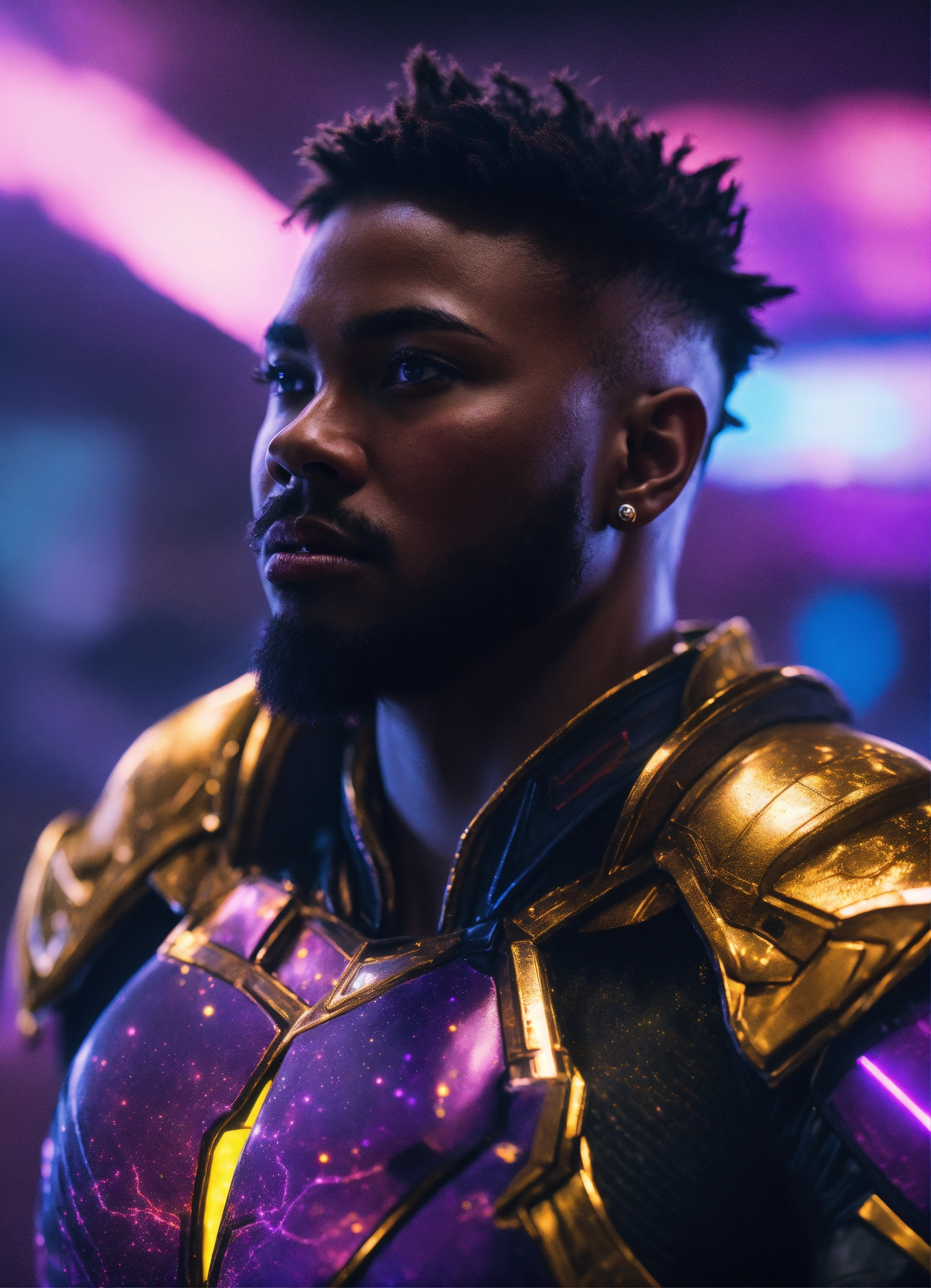 Lexica - An image that represents a full-bodied African purple & black ...