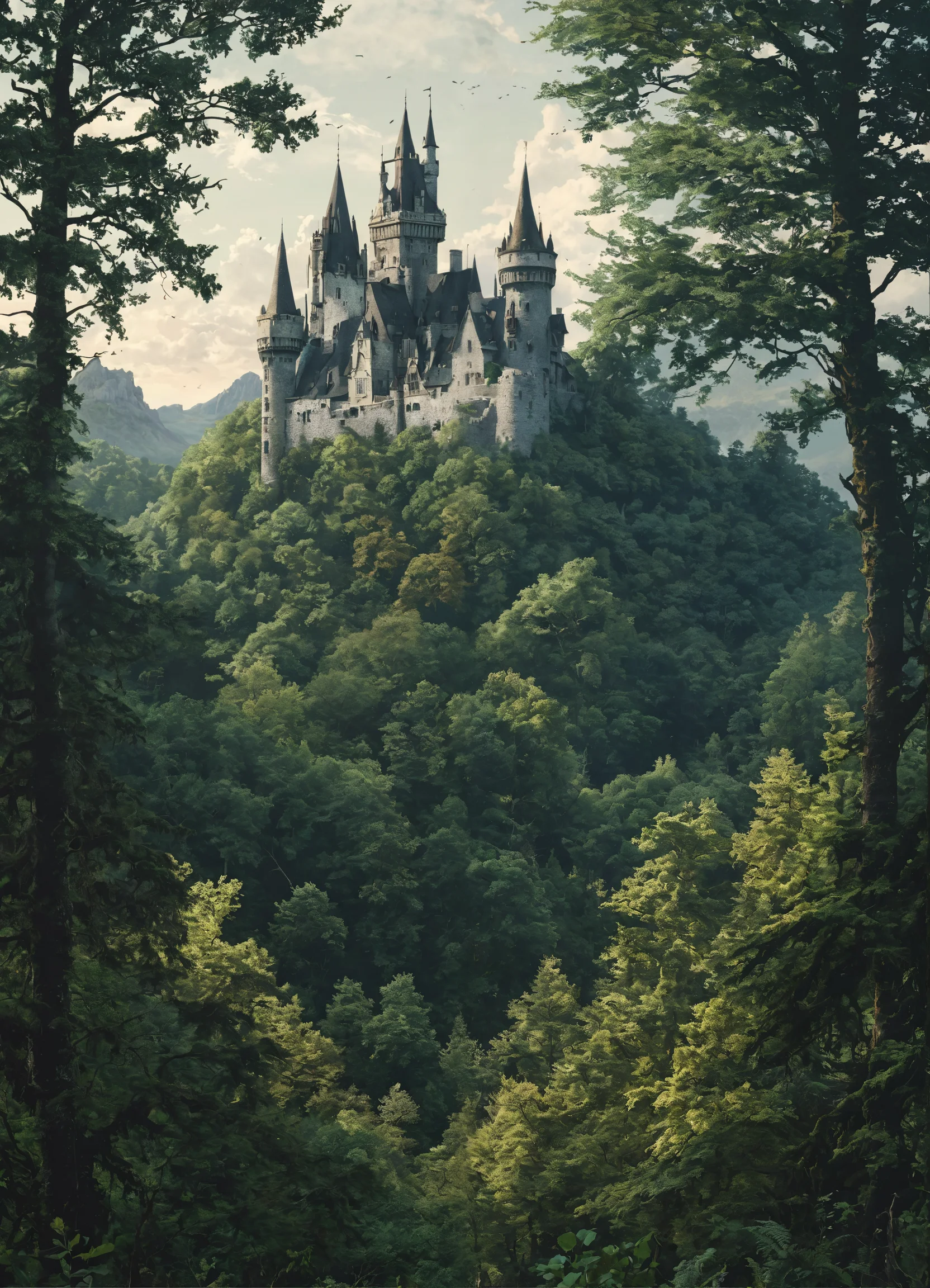 Lexica - Very high detailed, ultra realistic, 2d illustration, forest ...