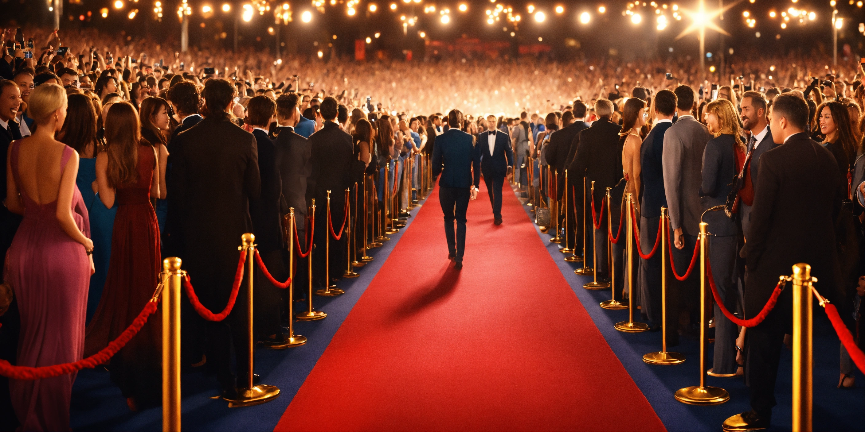 Lexica - Generate an image of a famous celebrity walking on a red ...