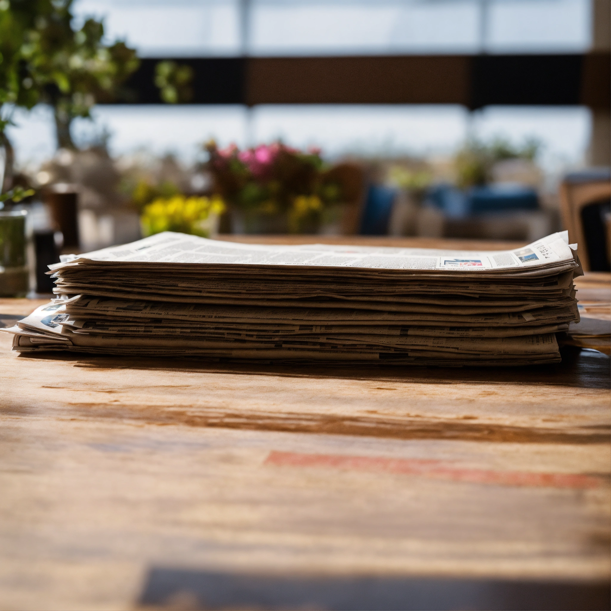 Lexica - A photo of a local newspaper. The newspaper is fresh and in ...