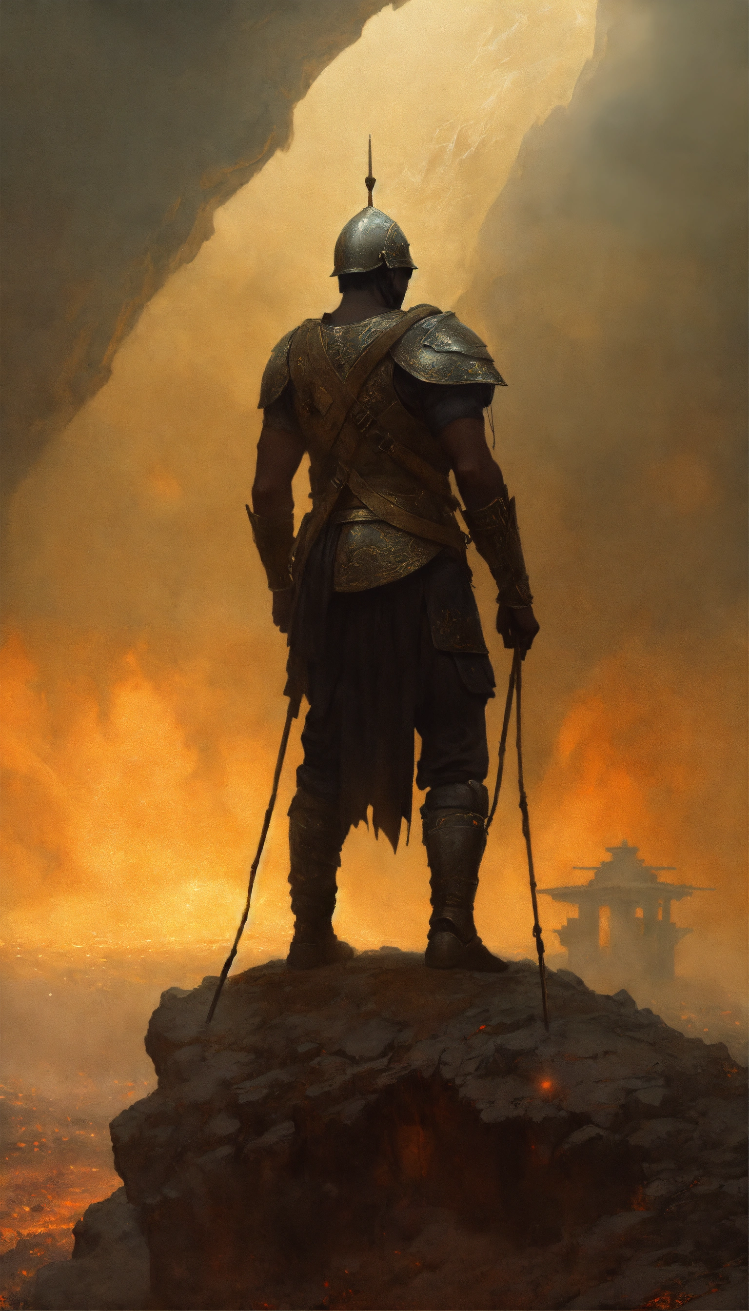 Lexica - Goliath in phillistine armor standing above a young David the ...