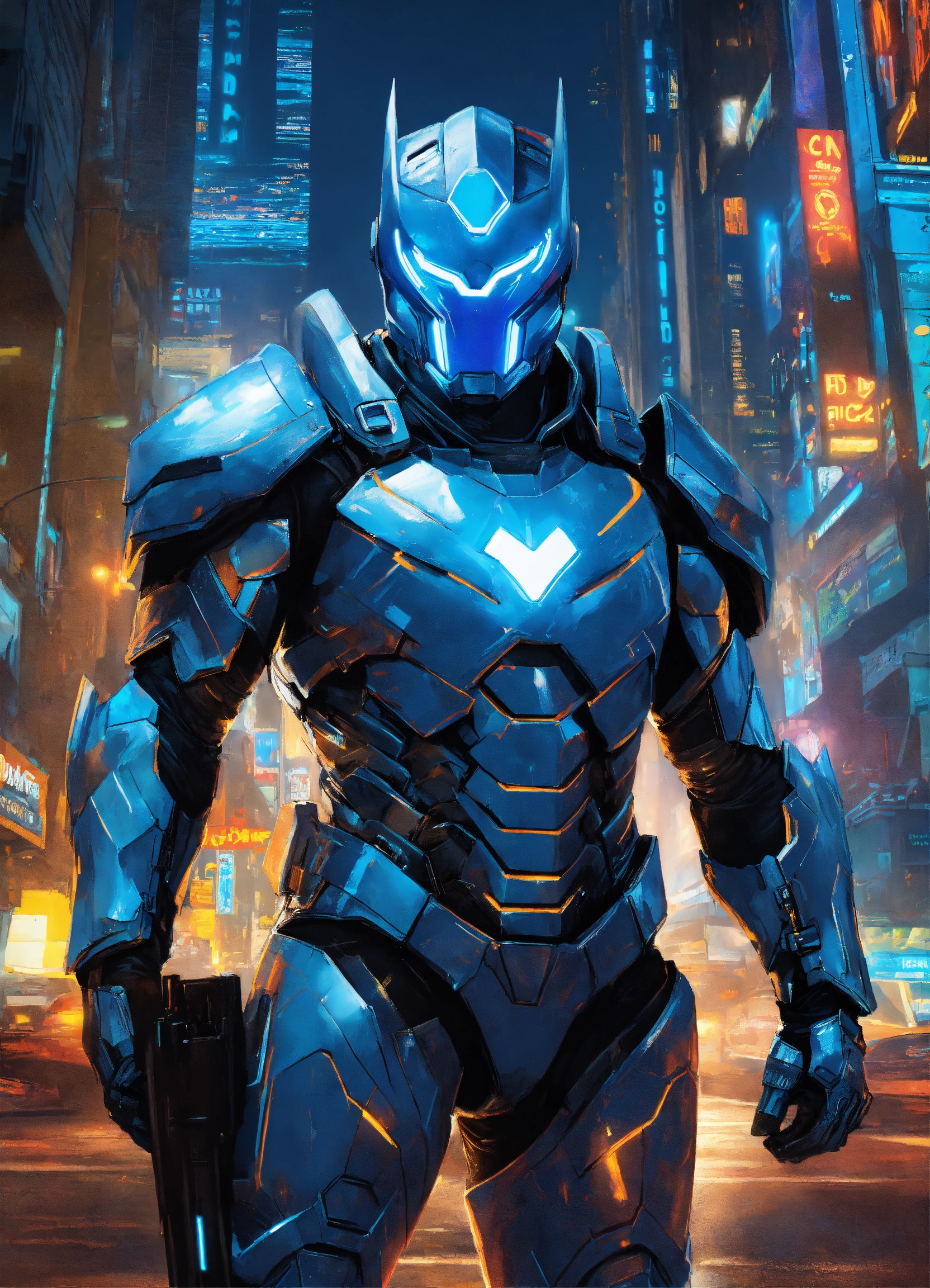 Lexica - Futuristic superhero, wearing a sleek and slim suit of armor ...