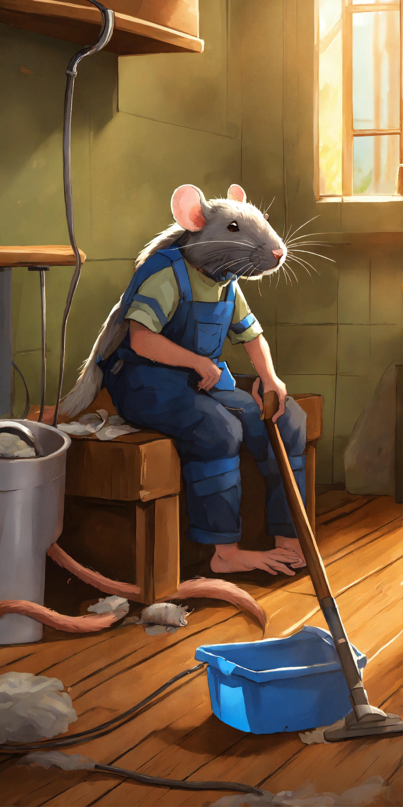 Lexica - A tired rat that is a janitor