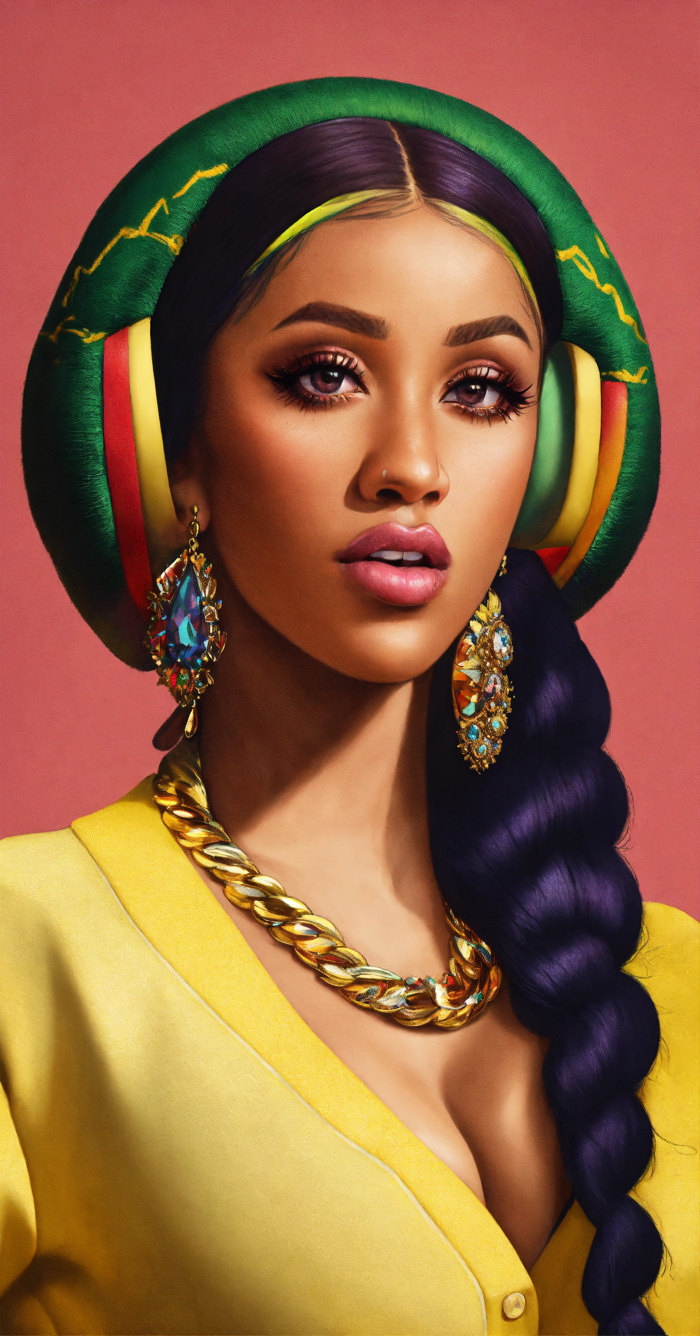 Lexica - Cardi b, portrait, face, realistic