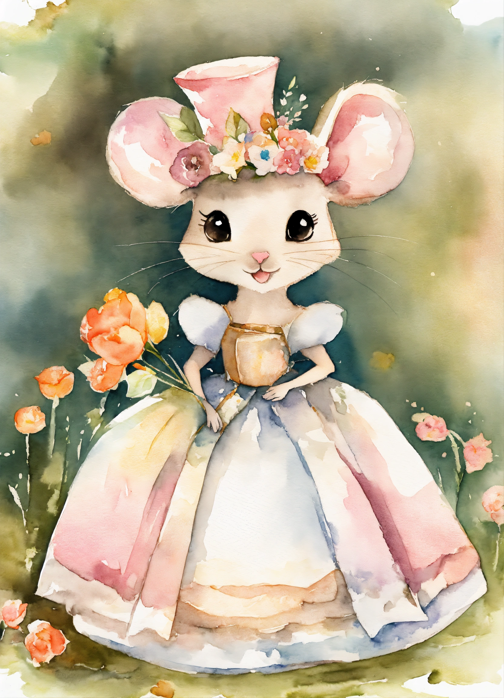 Lexica - Fairytale cute Mice Watercolor Clipart, fairytale Clipart PNG ...