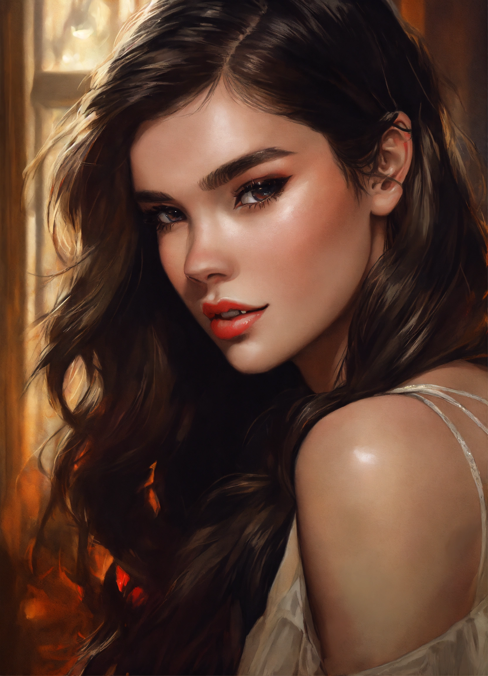 Lexica - Portrait of hailee steinfeld,vampirella realiste
