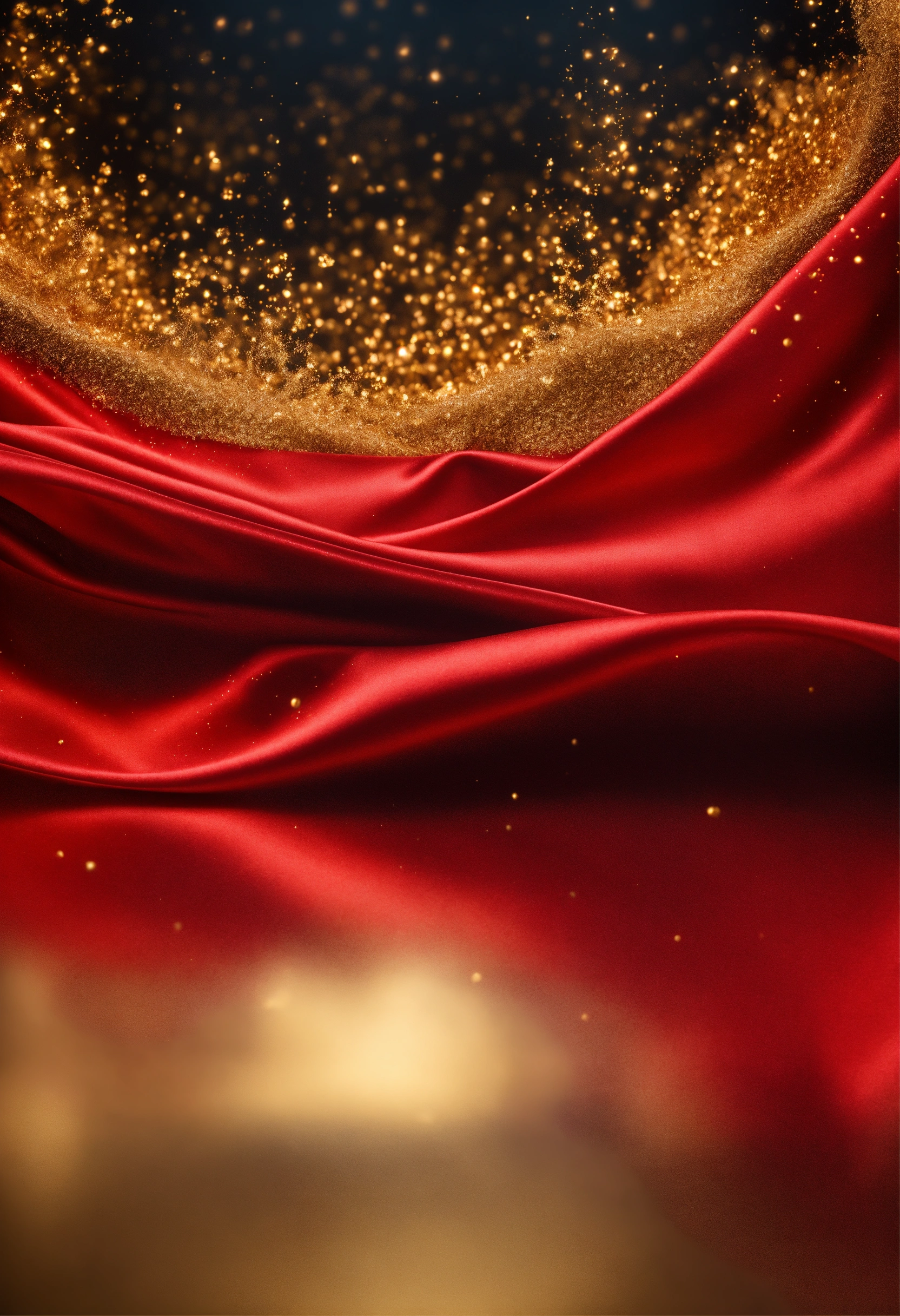 Lexica - Luxury red silk background, minimum ripple, add gold sparkling ...