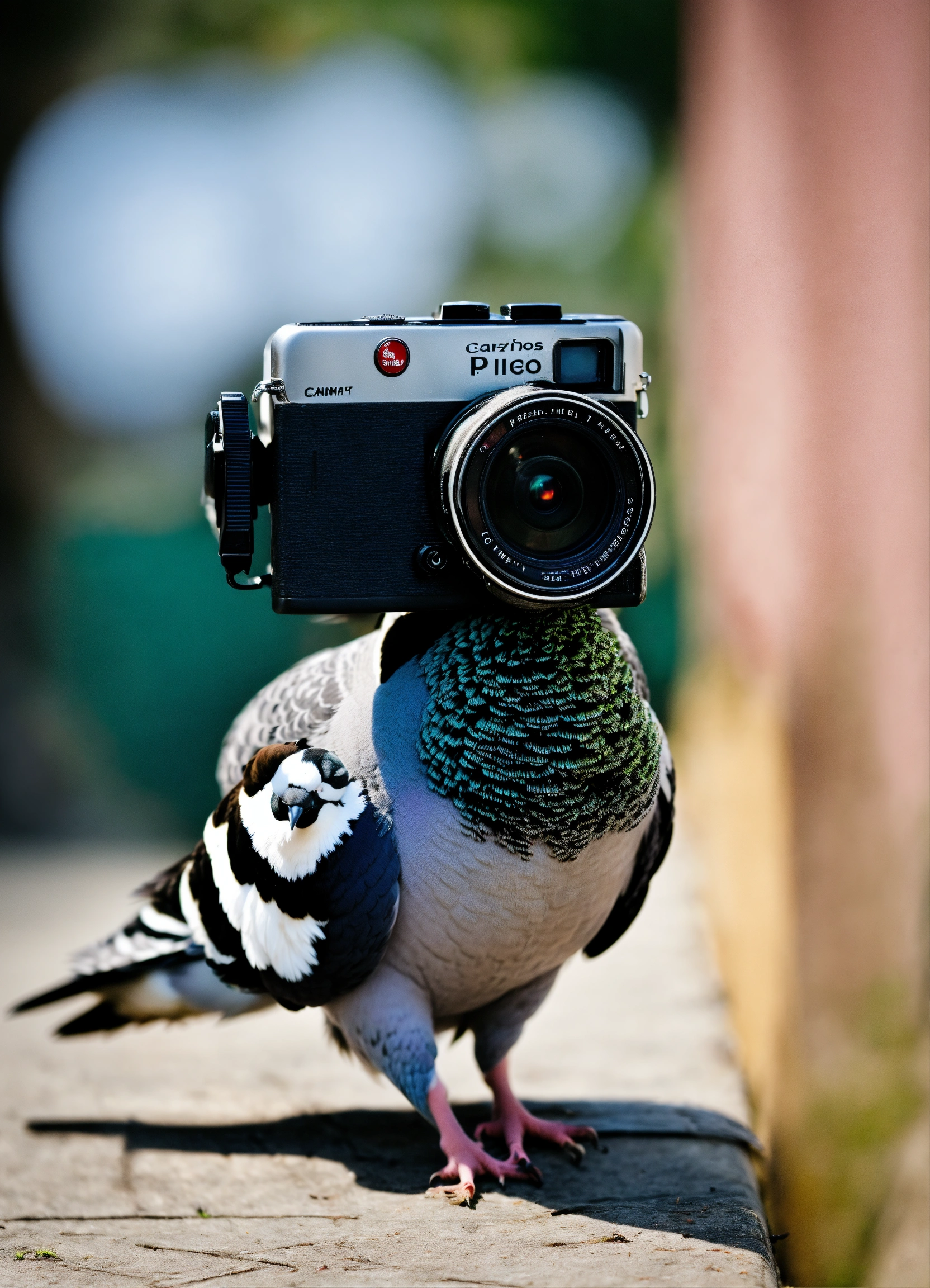 Lexica - Pigeons with a camera attached to their back