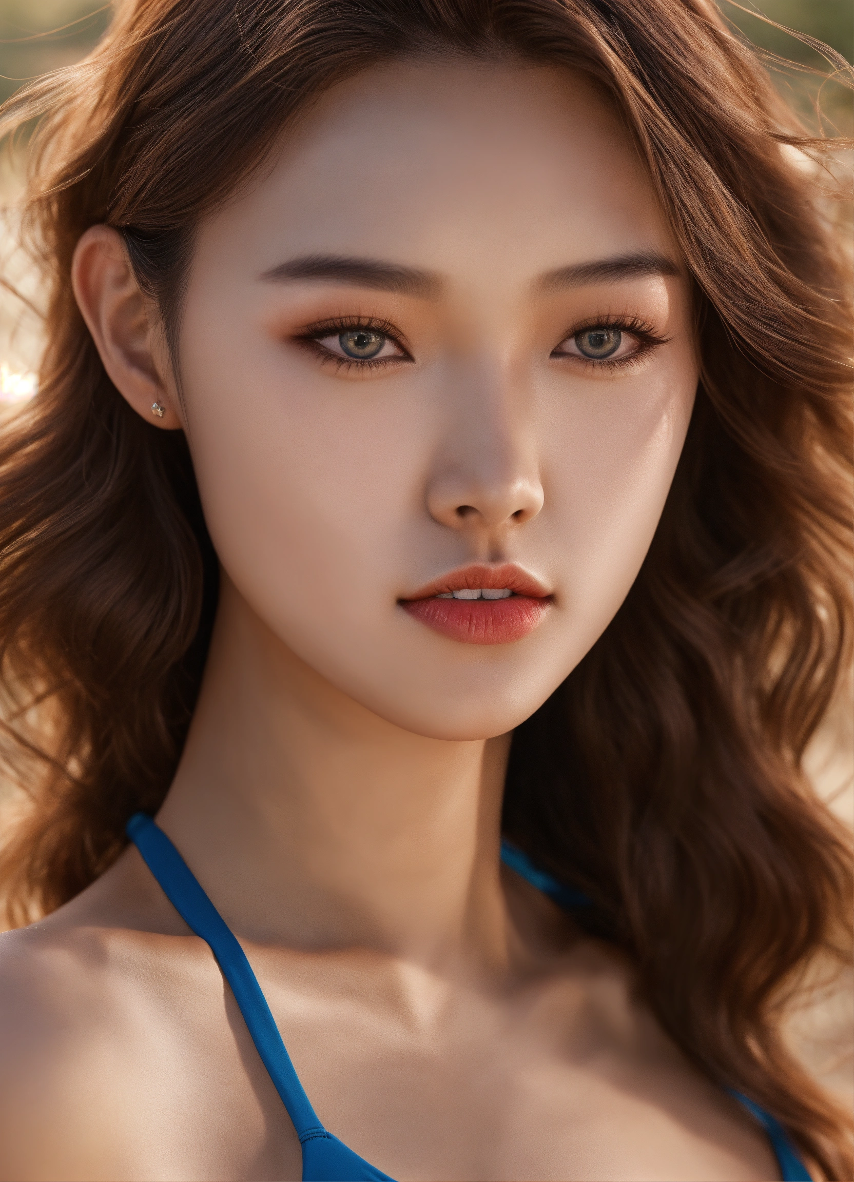 Lexica - Create a hyper realistic 8k image of a model in a swim suit ...