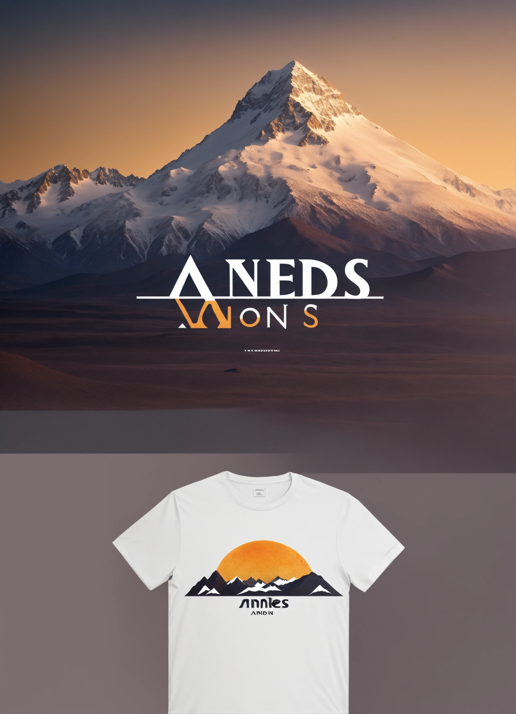 Lexica - I created t-shirts with the logo of a brand called "Andes Mons ...