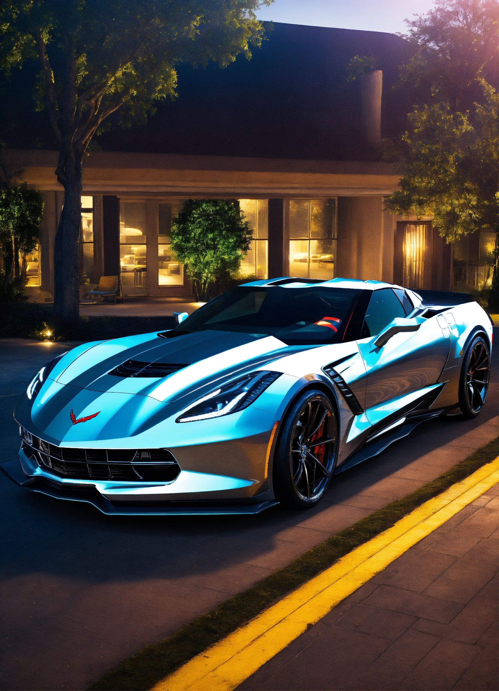 Lexica - Futuristic corvette cars