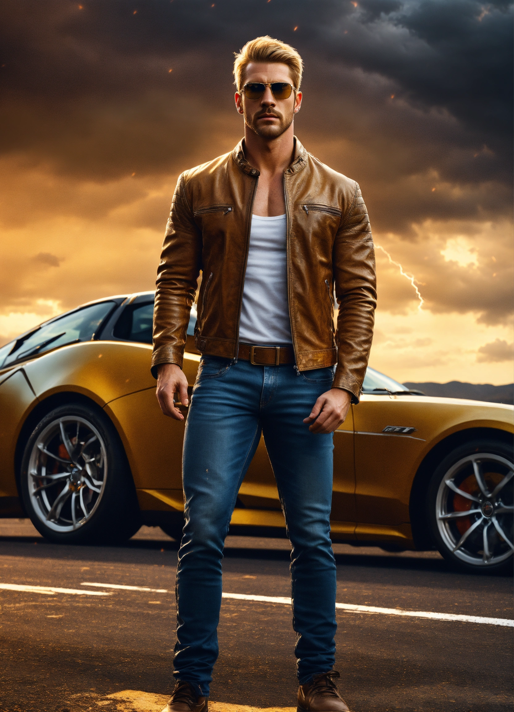 Lexica - Hyperrealistic full handsome strong muscular white god with ...