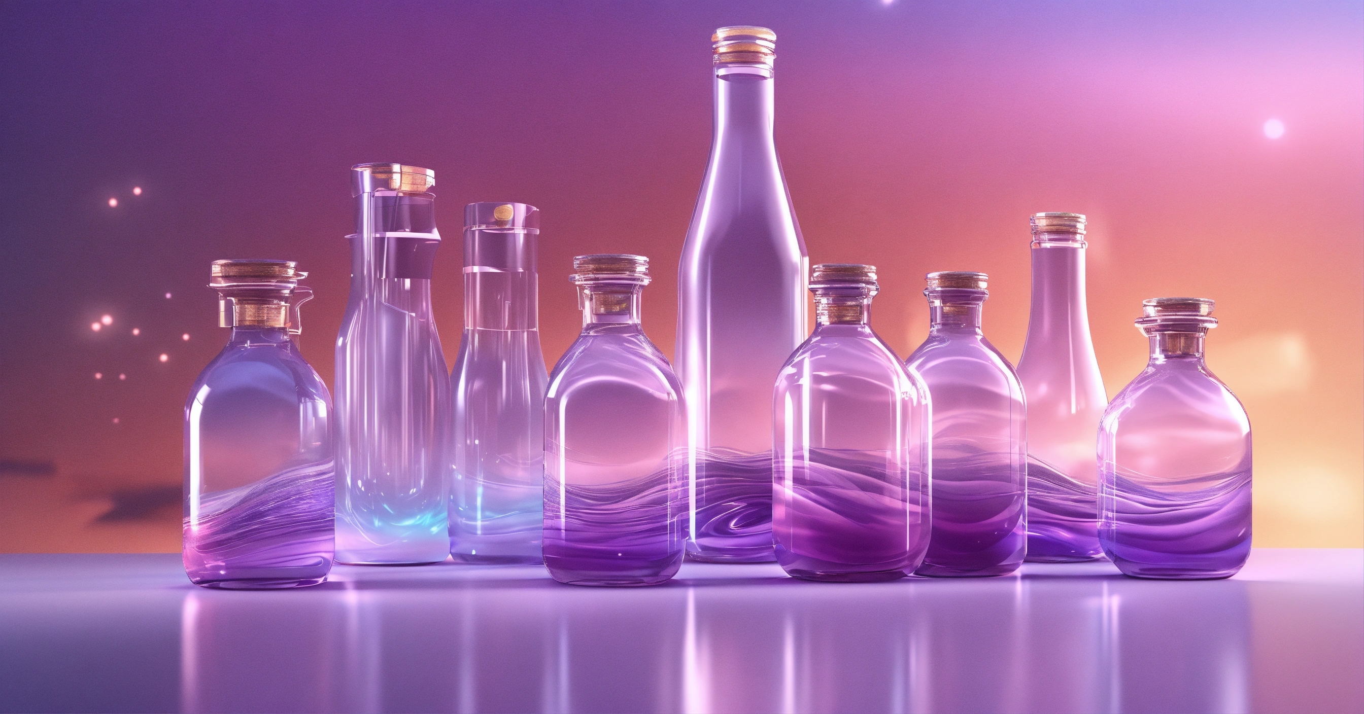 Lexica - Futuristic bottles, products scene in the style of multiple exposure, vray tracing ...