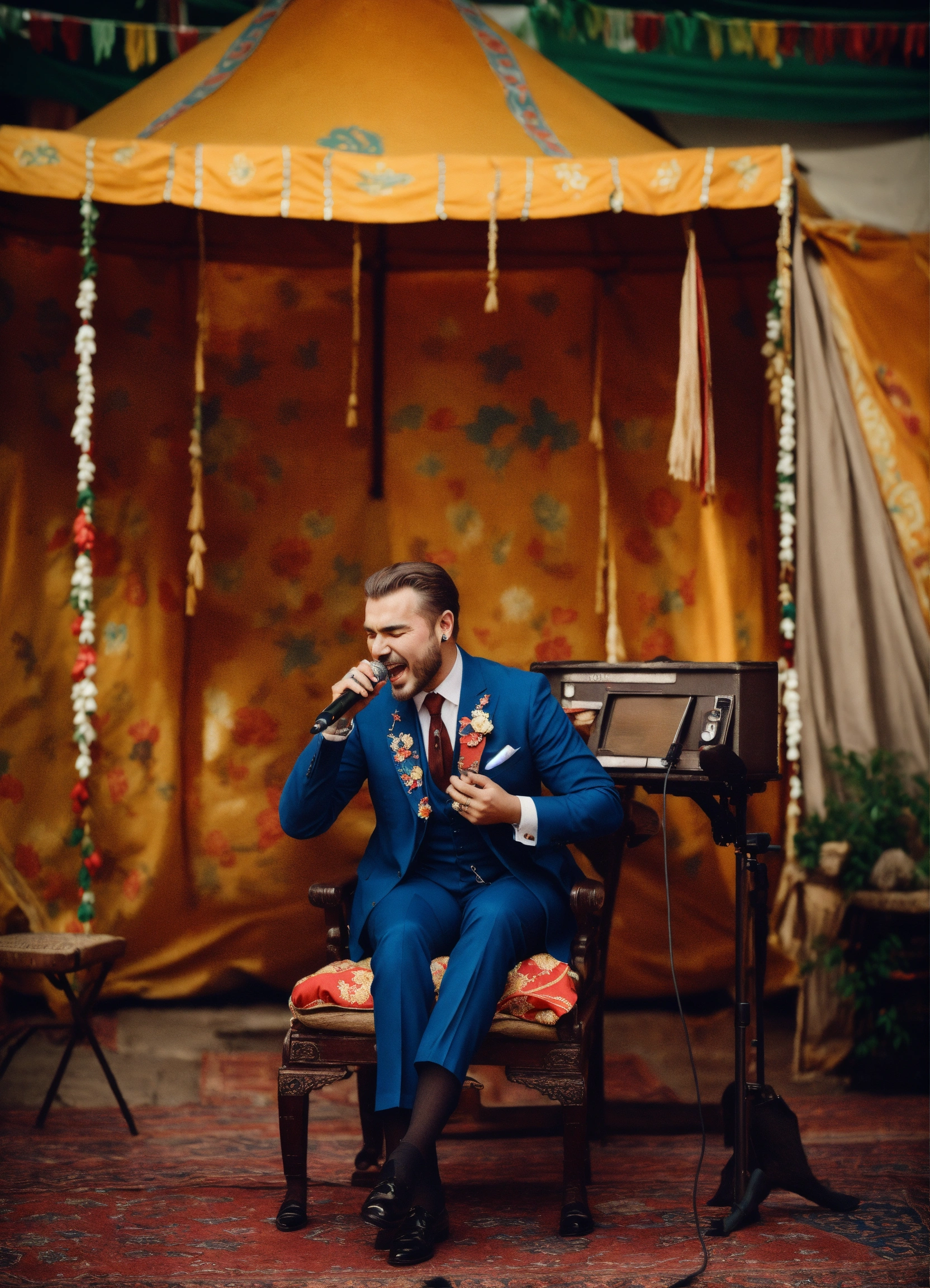 Lexica - The year is 1280. Vintage polaroid photography. Soviet singer ...