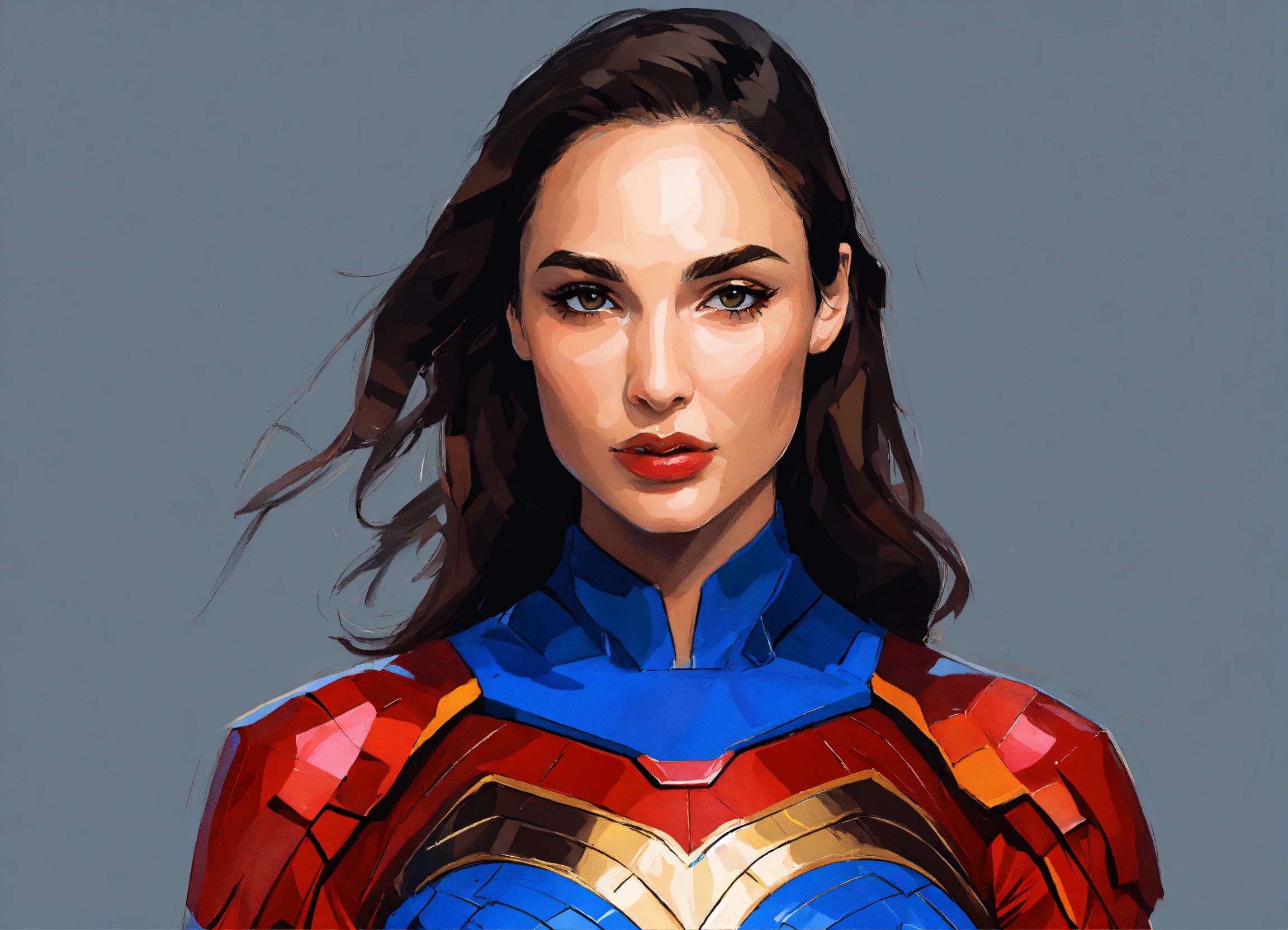 Lexica - Minimalist painting of sci - fi character, gal gadot, design ...