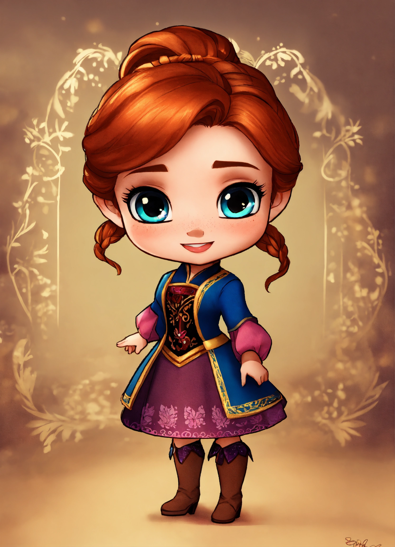Lexica - Disney Anna in chibi style