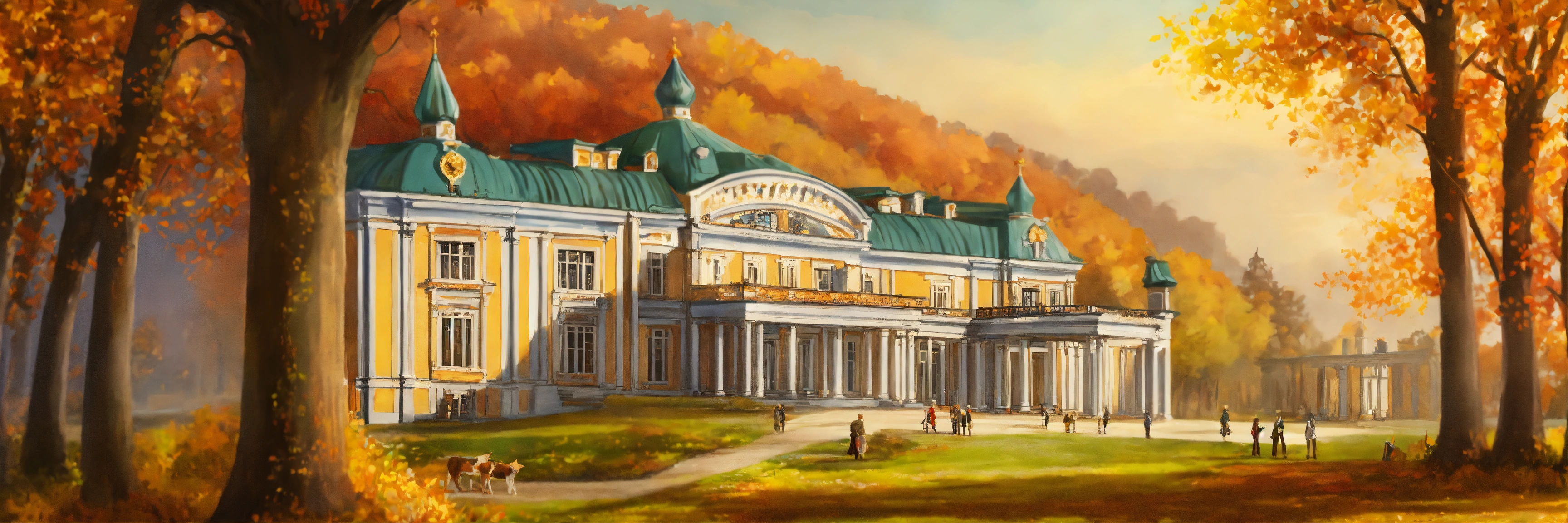 Lexica - Russian noble estate in the style of classicism stands in ...