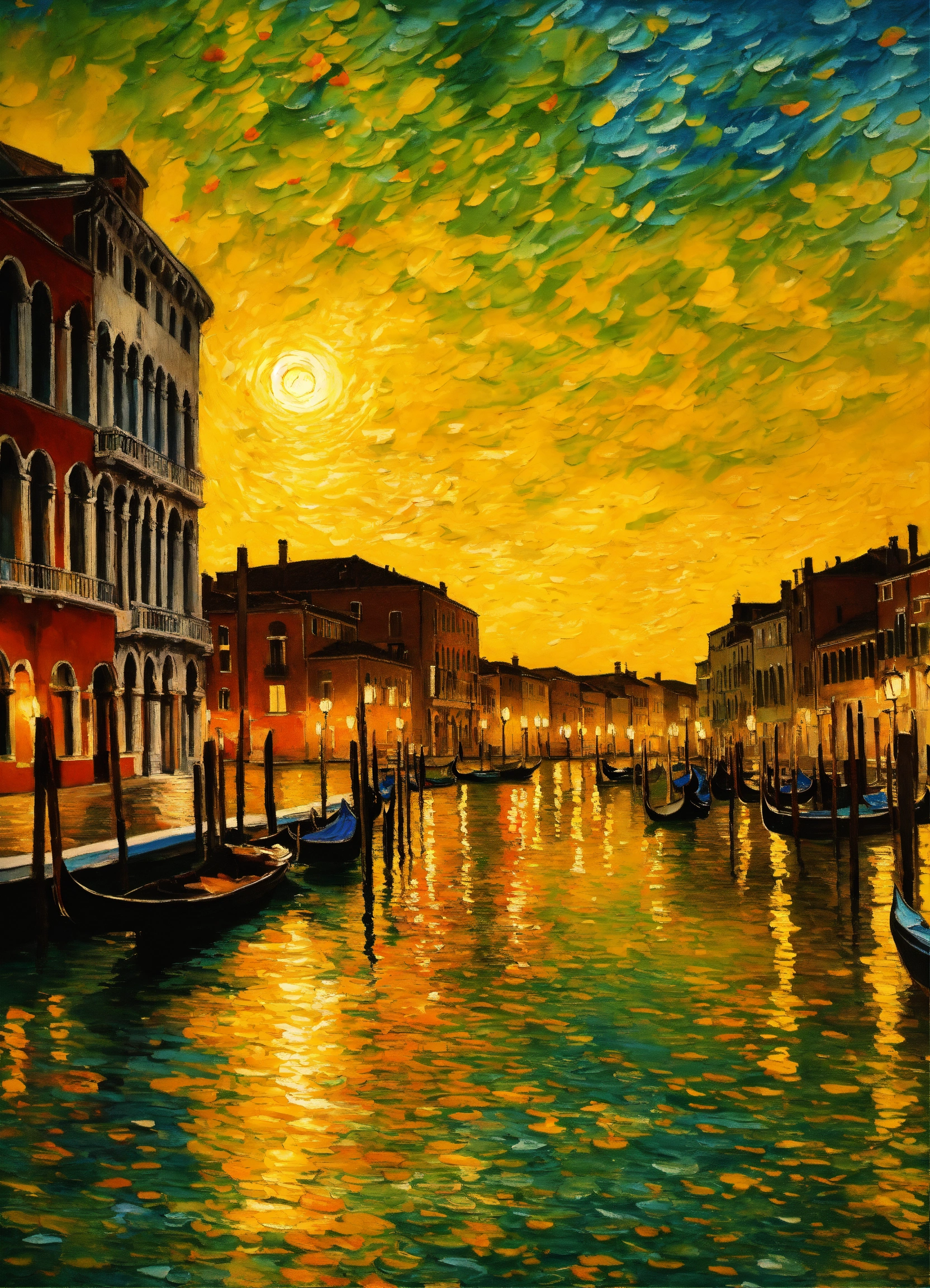 Lexica - Masterpiece of art, Van Gogh painting, The Grand Canal in ...