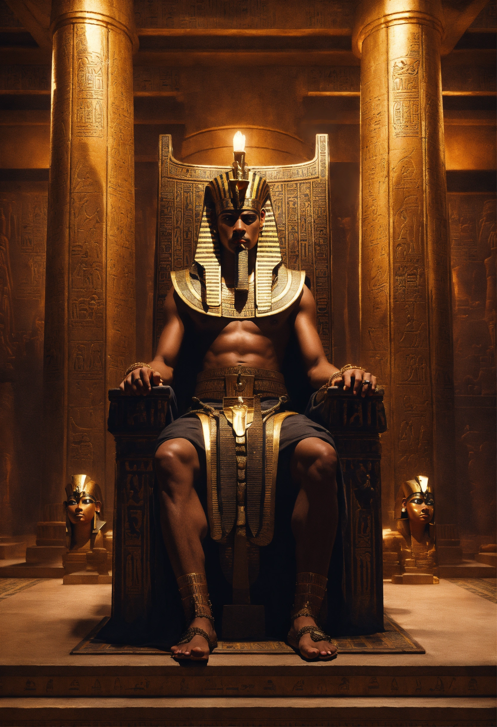 Lexica - Dark fantasy portrait Evil ancient Egyptian male Pharaoh ...