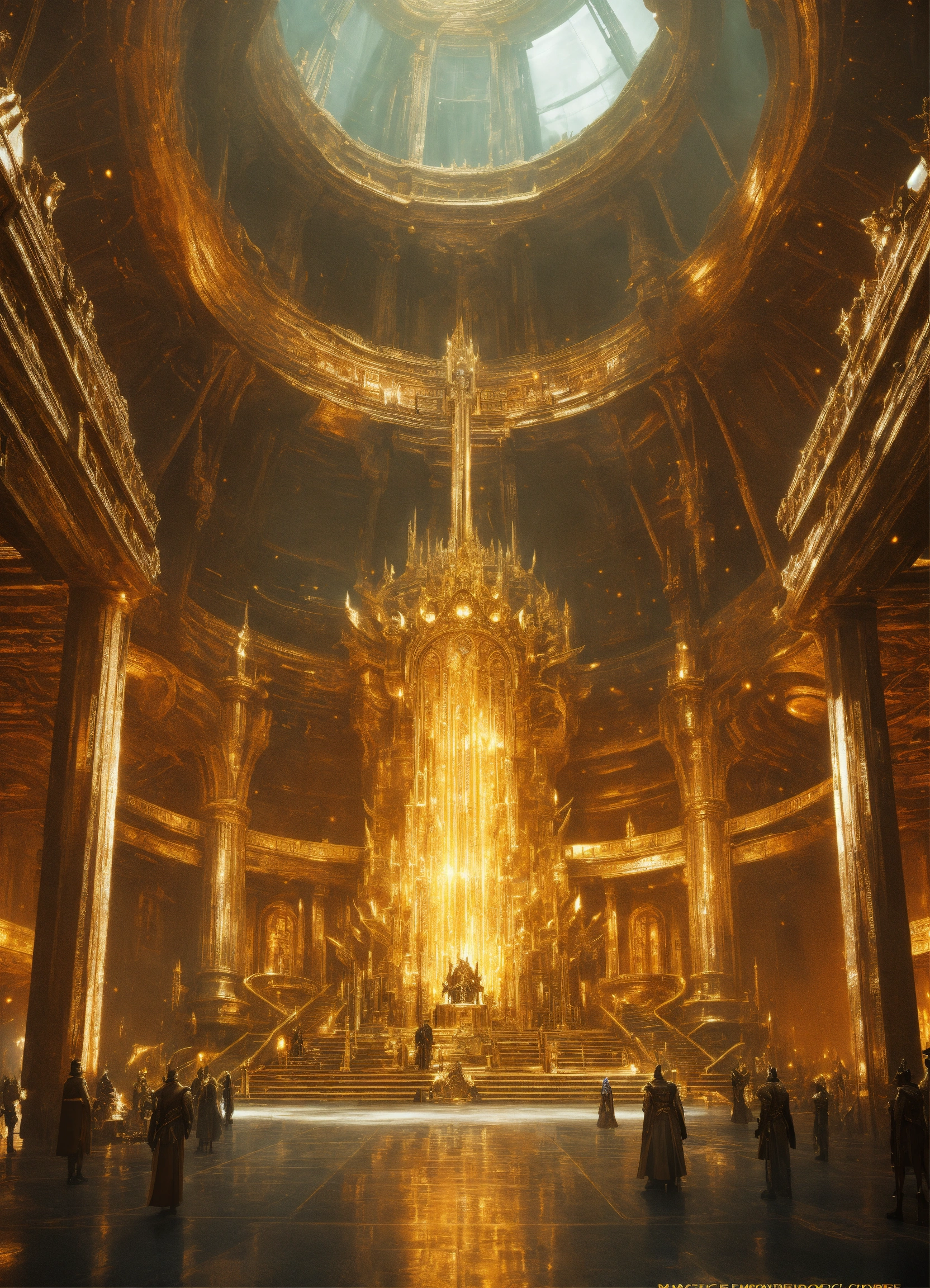 Lexica - Massive, gigantic sci fi emperors throne room gargantuan