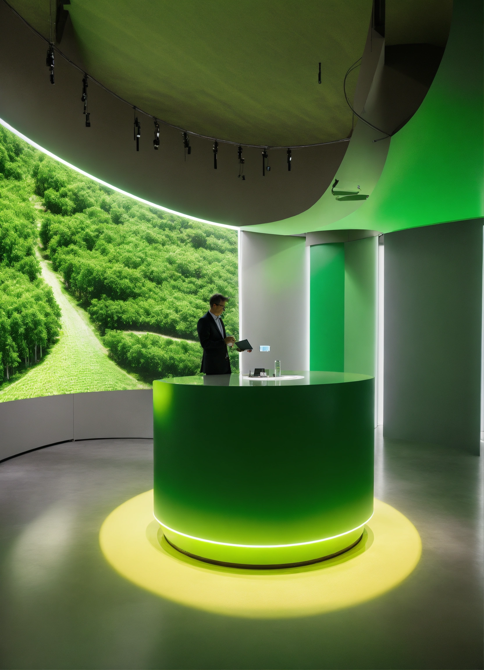 Lexica - Imagine a 32-foot circular exhibition space inspired by ...