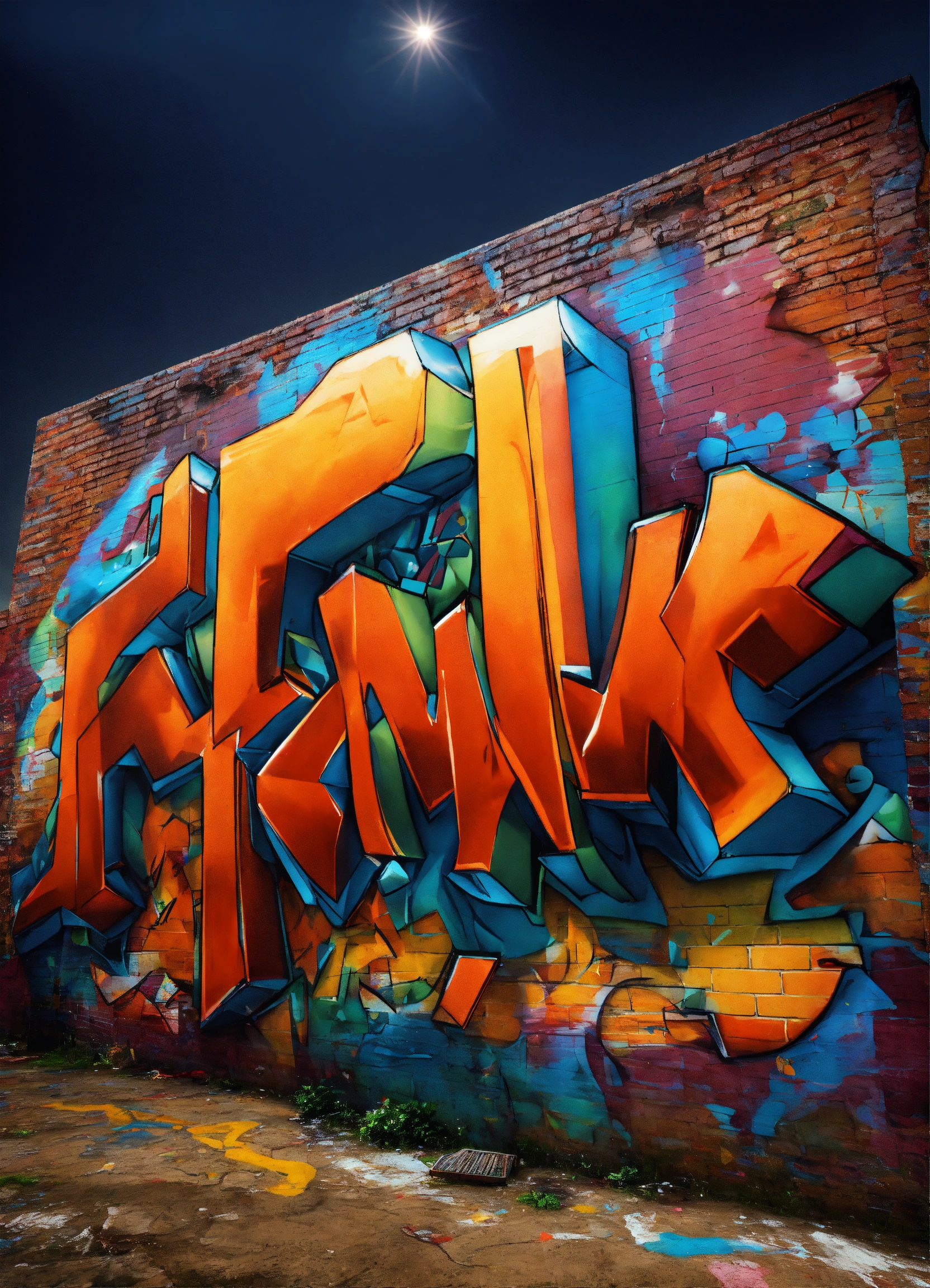 Lexica - The name frank in 3d graffiti art