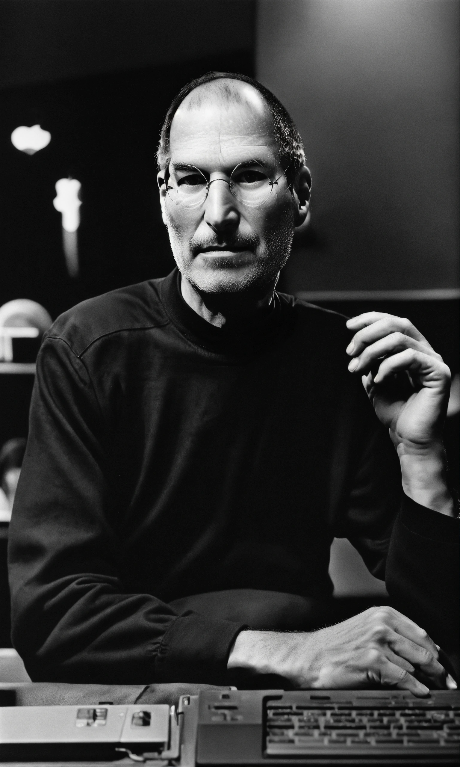 Lexica - The image encapsulates the iconic essence of Steve Jobs, the ...