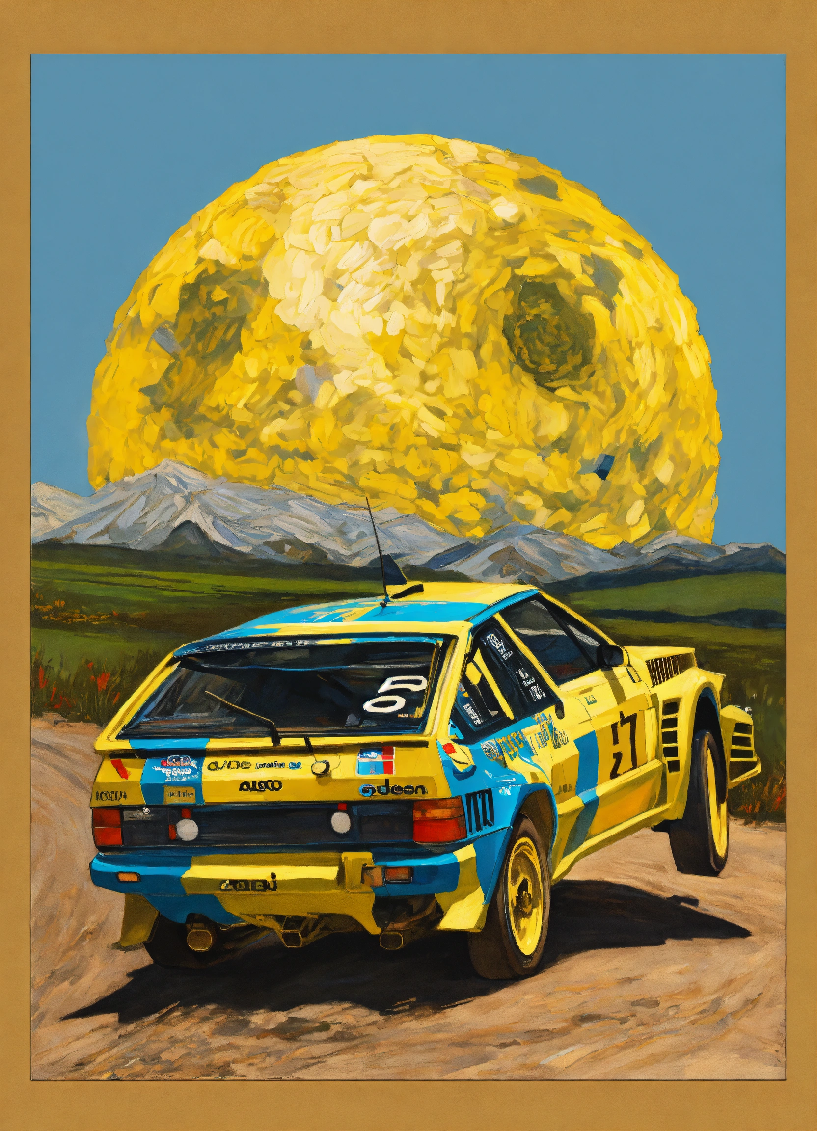 Lexica - Audi sport quattro rally van gogh style painting