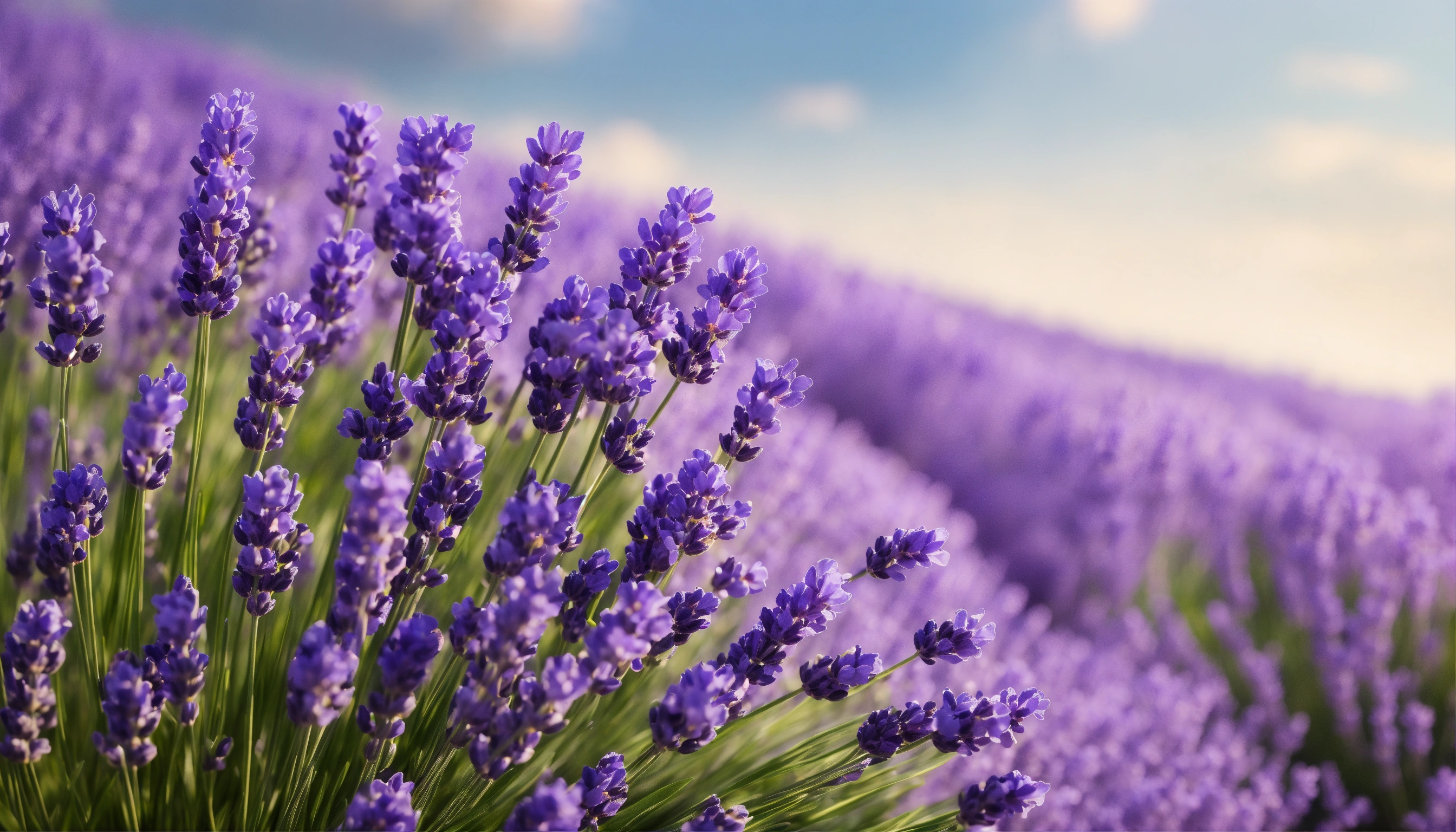 Lexica - Realistic lavender in a white background