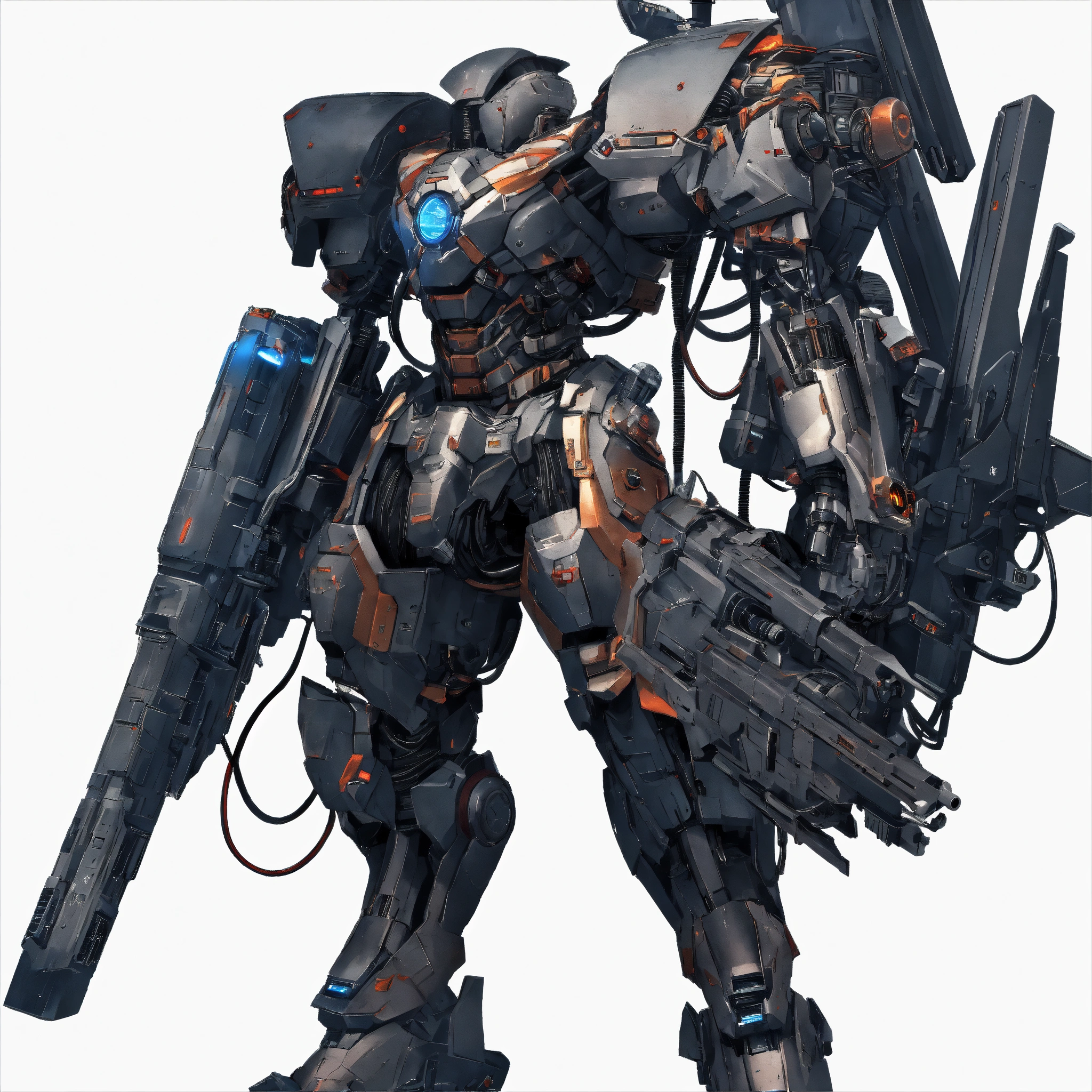 Lexica - An edgy style mecha with a wedge shaped head, high collar ...