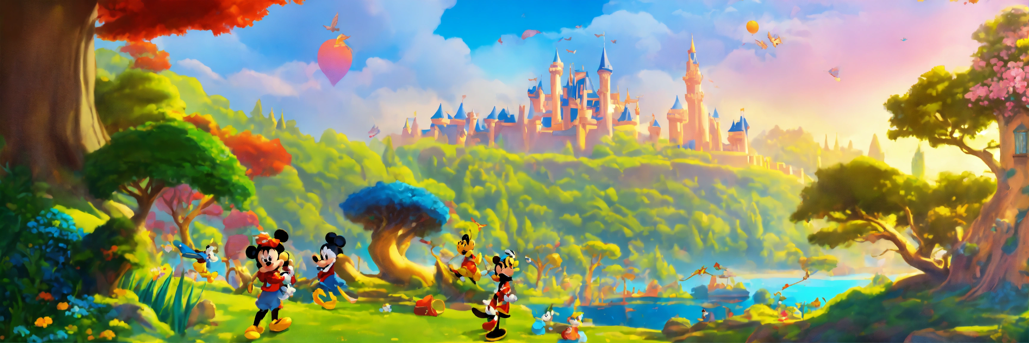 Lexica - Disney alaa eldin back ground primary colors cartoon poster ...