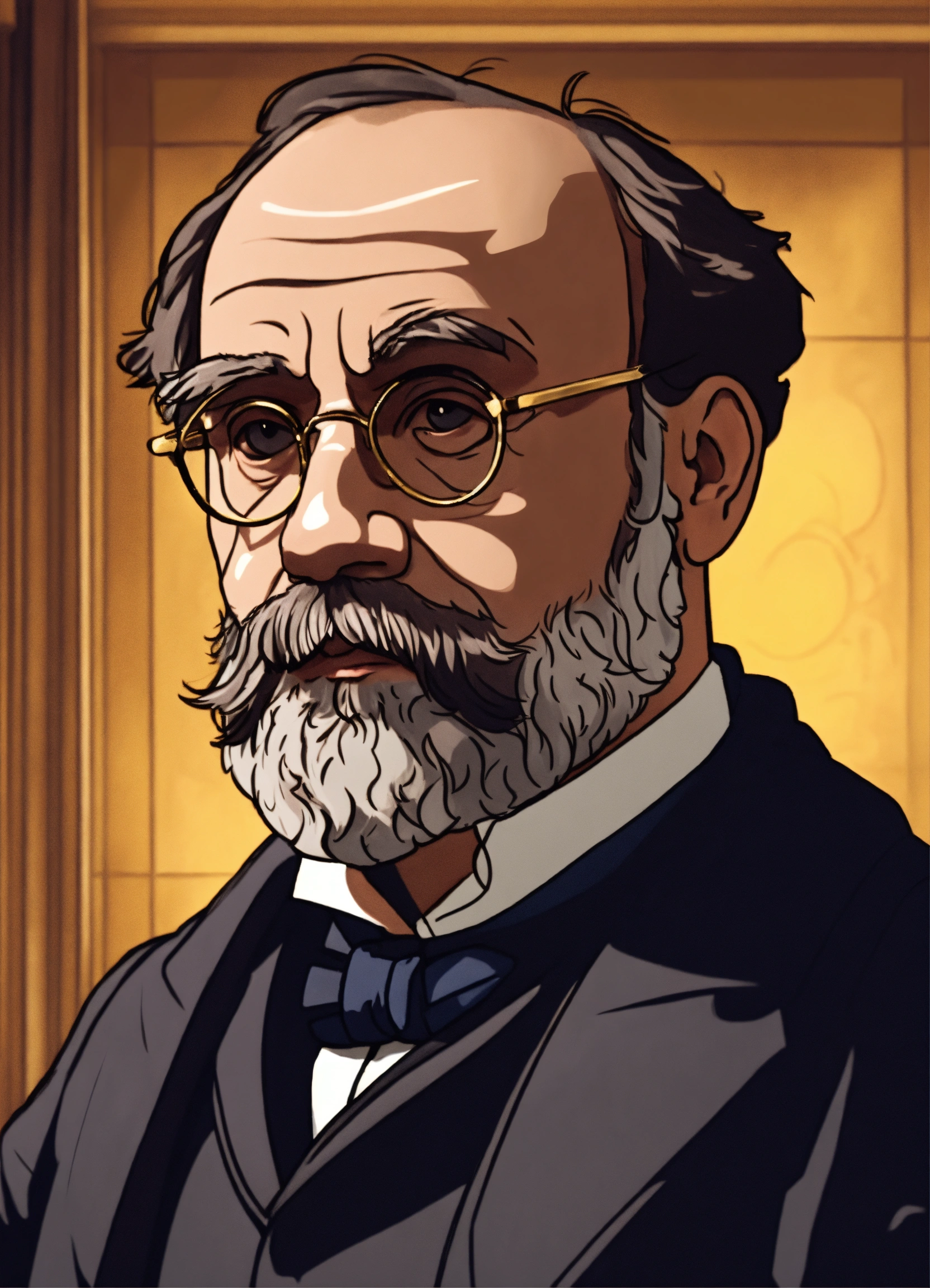 Lexica - A portrait de "émile zola" on animated cartoon style