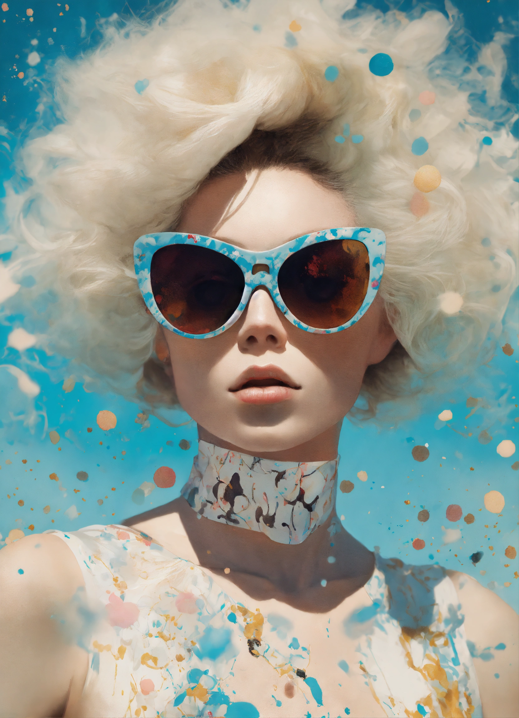 Lexica - White and Pastel color front portrait Photography, a woman's ...