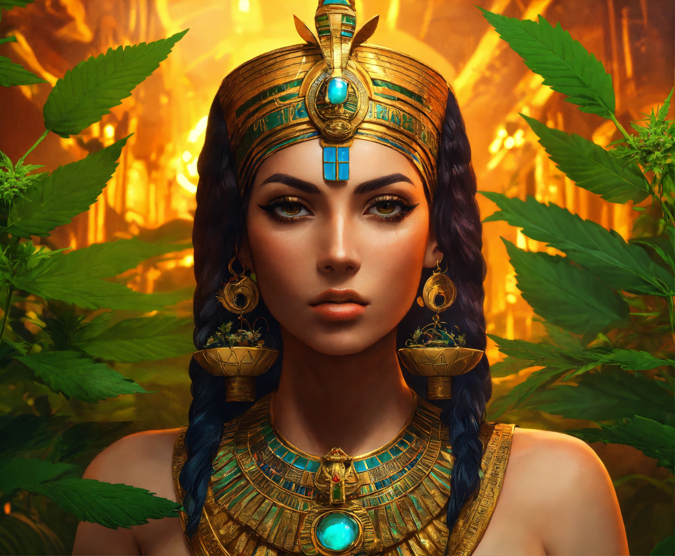 Lexica - Portrait of Egyptian queen cleopatra with a very beautiful and ...