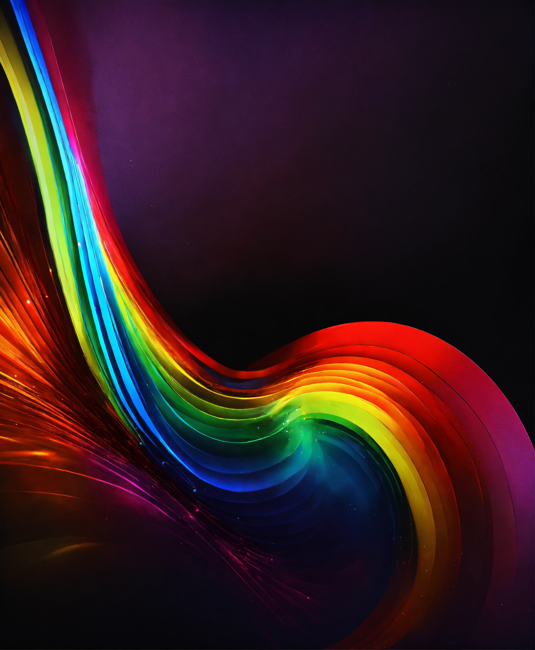 Lexica - Black rainbow, abstract, background