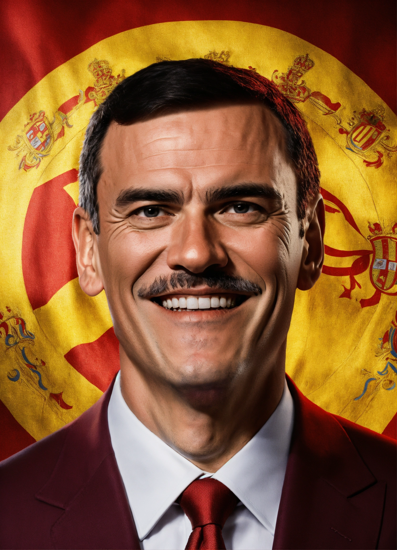 Lexica - Real president of Spain, Pedro Sanchez is smiling with an evil ...