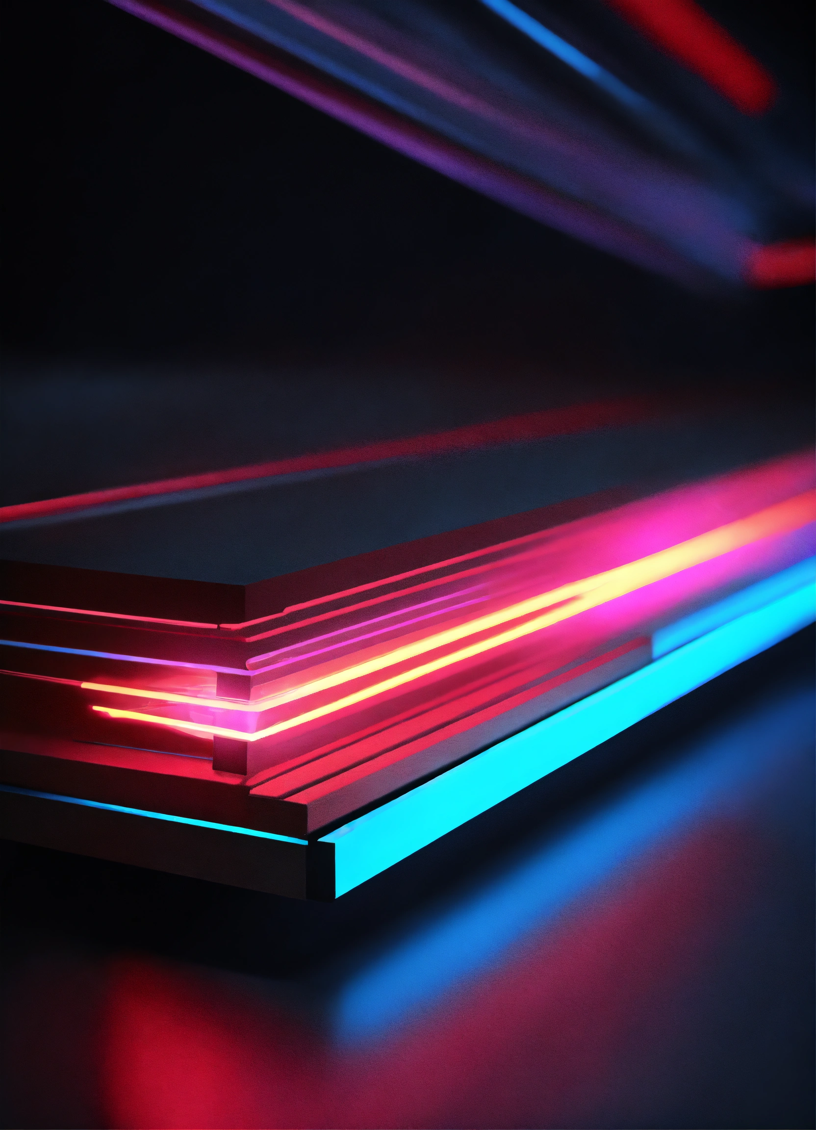 Lexica - Single neon laser beam, pointing downward left angle,solid ...