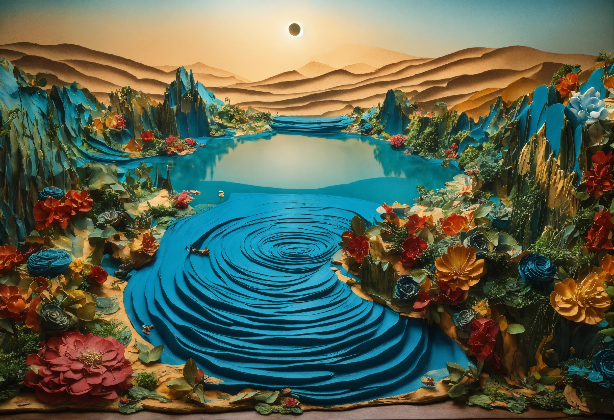 Lexica - Hand-made artwork 3D, patchwork modeling clay, wide view shot ...