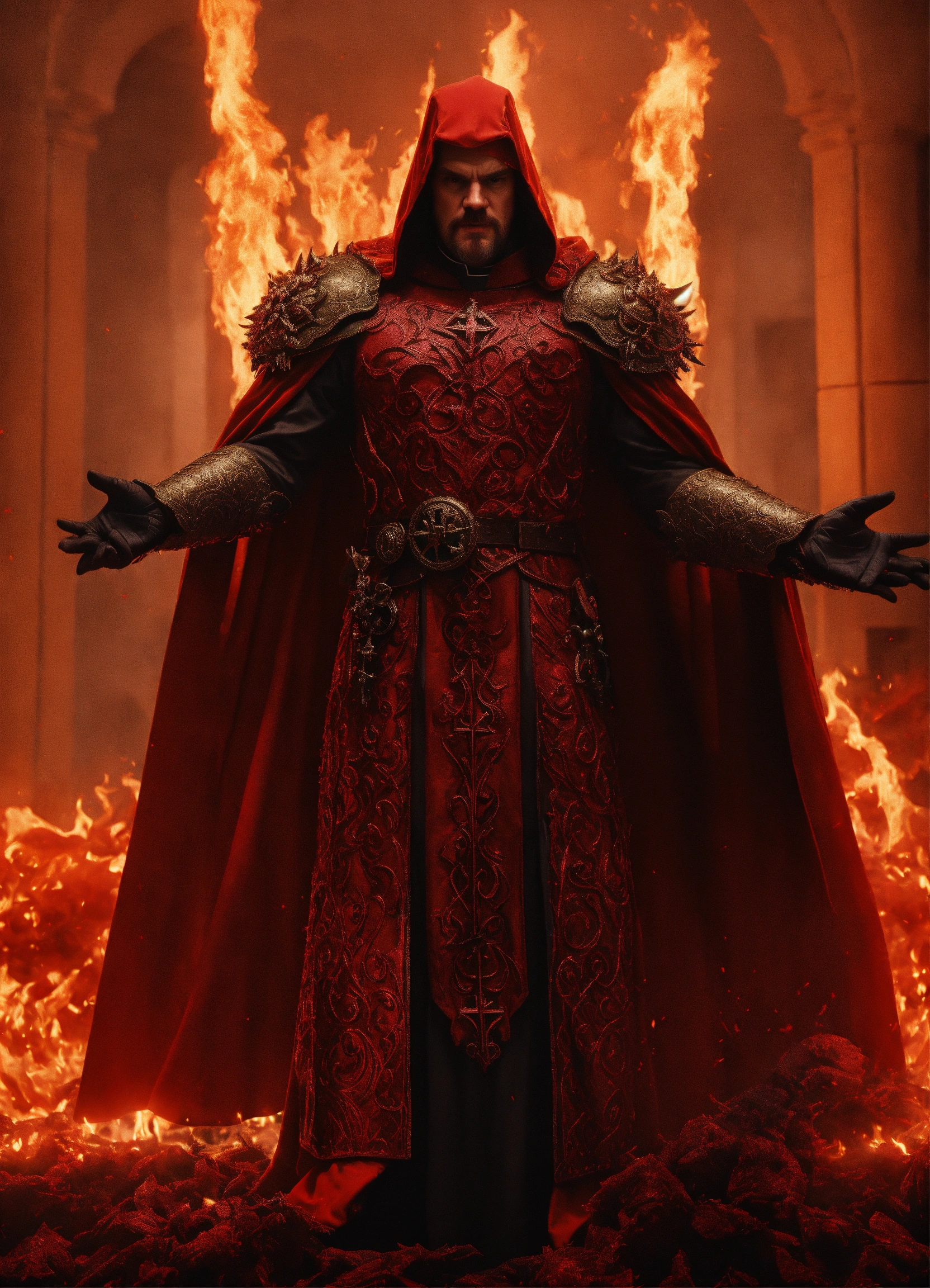 Lexica - David Harbour as Thulsa Doom catholic priest, evil Christmas ...