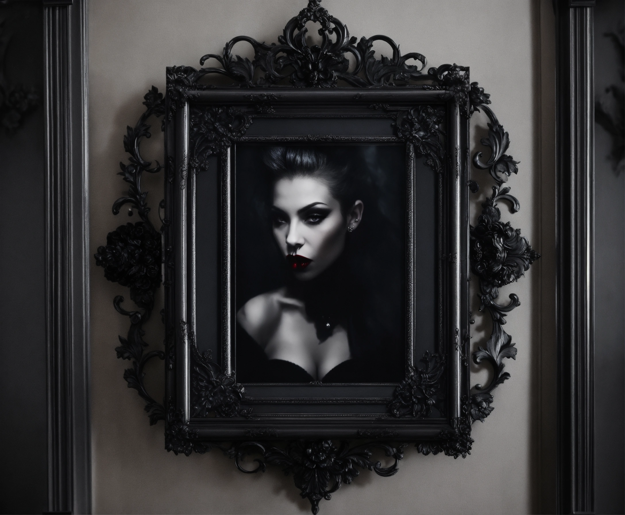 Lexica - Black and grey modern vampiric frame