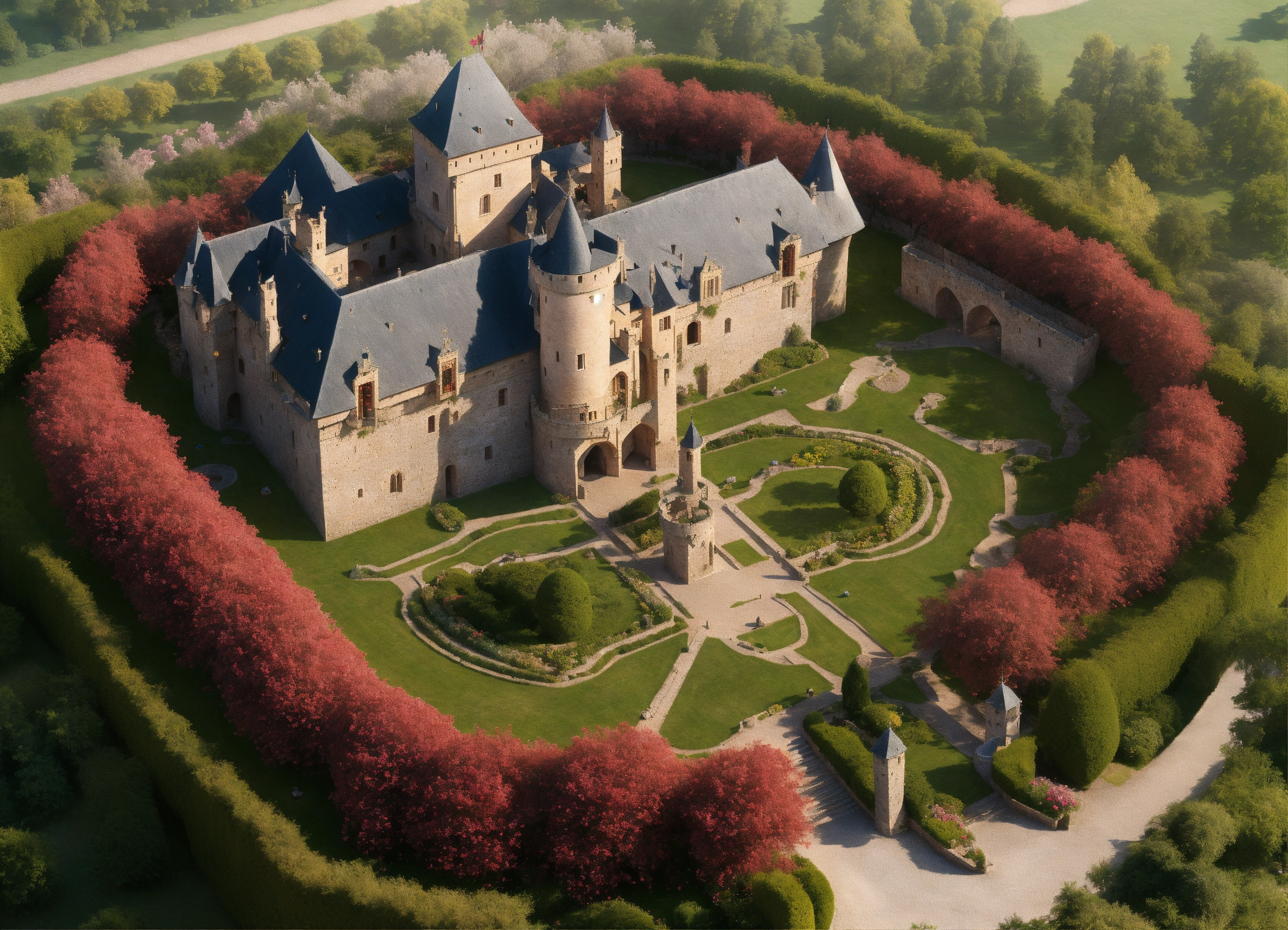 Lexica - Ultra realistic, photorealistic, bird's eye view of a small ...