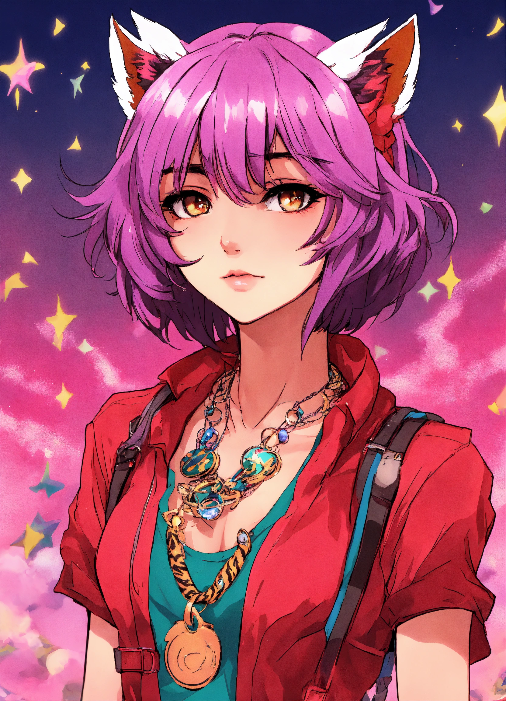 Lexica - A transgender Magical girl with emo cut black hair, streak in ...