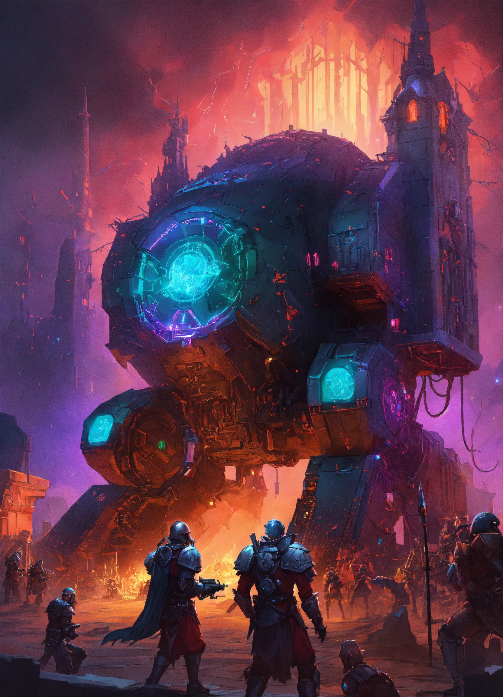 Lexica - In an extraplanar city that has futuristic bright neon lights ...