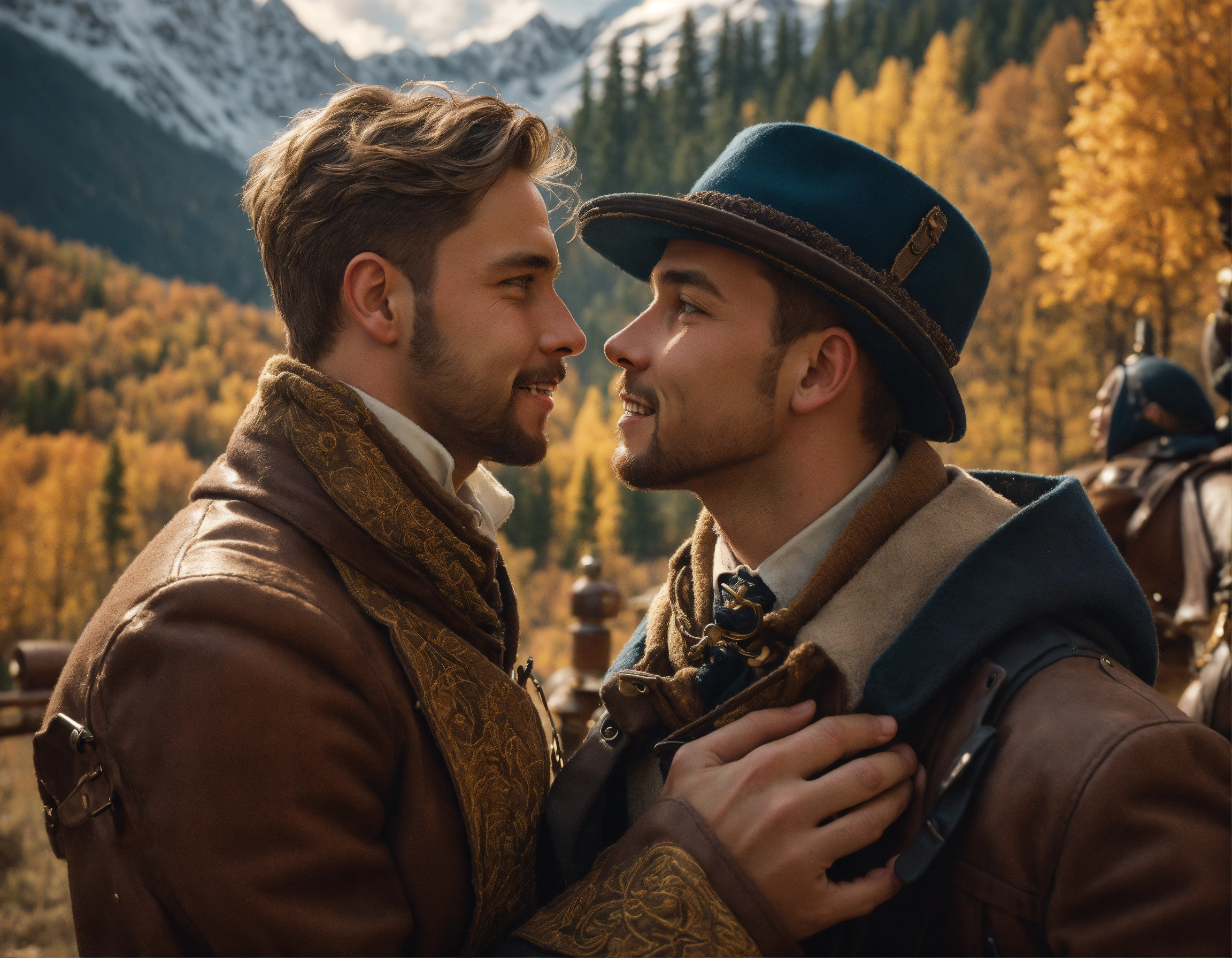 Lexica - Vintage, a beautiful slavic man in traditional slavic costume ...