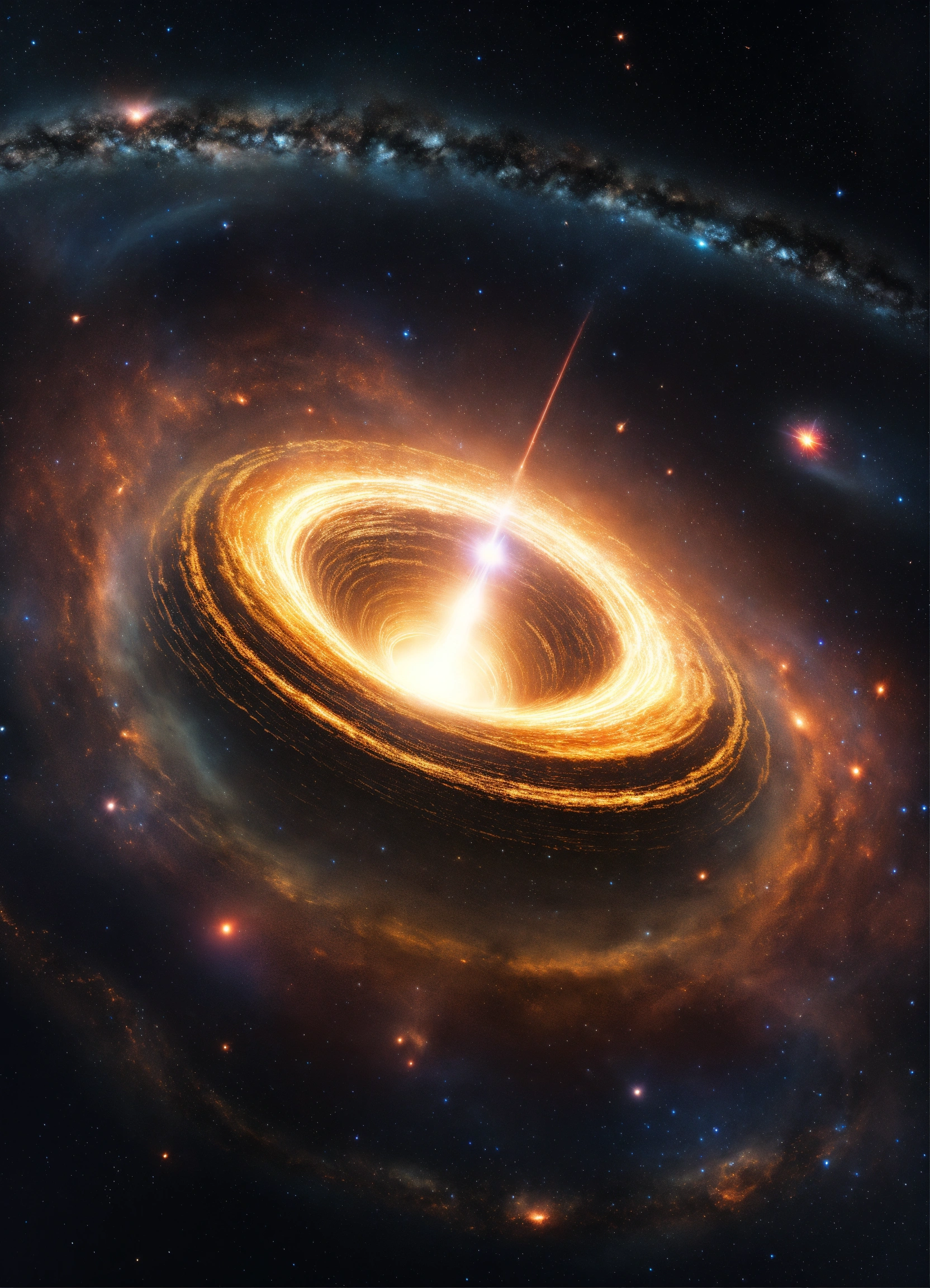 Lexica - A spaceship escaping a black hole while a star is exploding, surrounded by interstellar ...