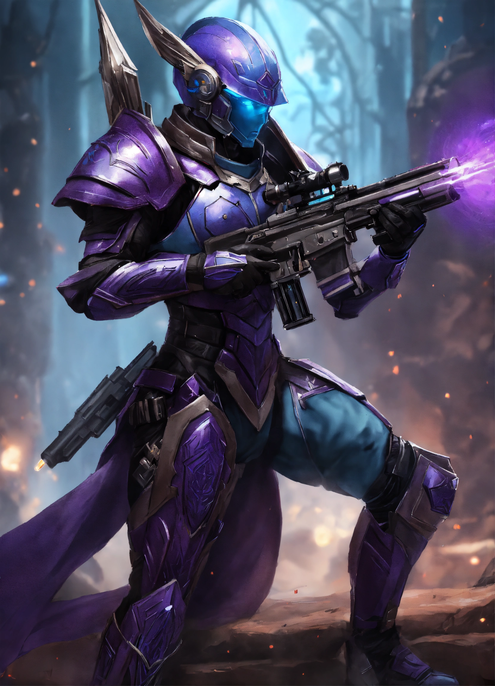 Lexica - High elf sci fi soldier wearing heavy sci fi elven armor ...