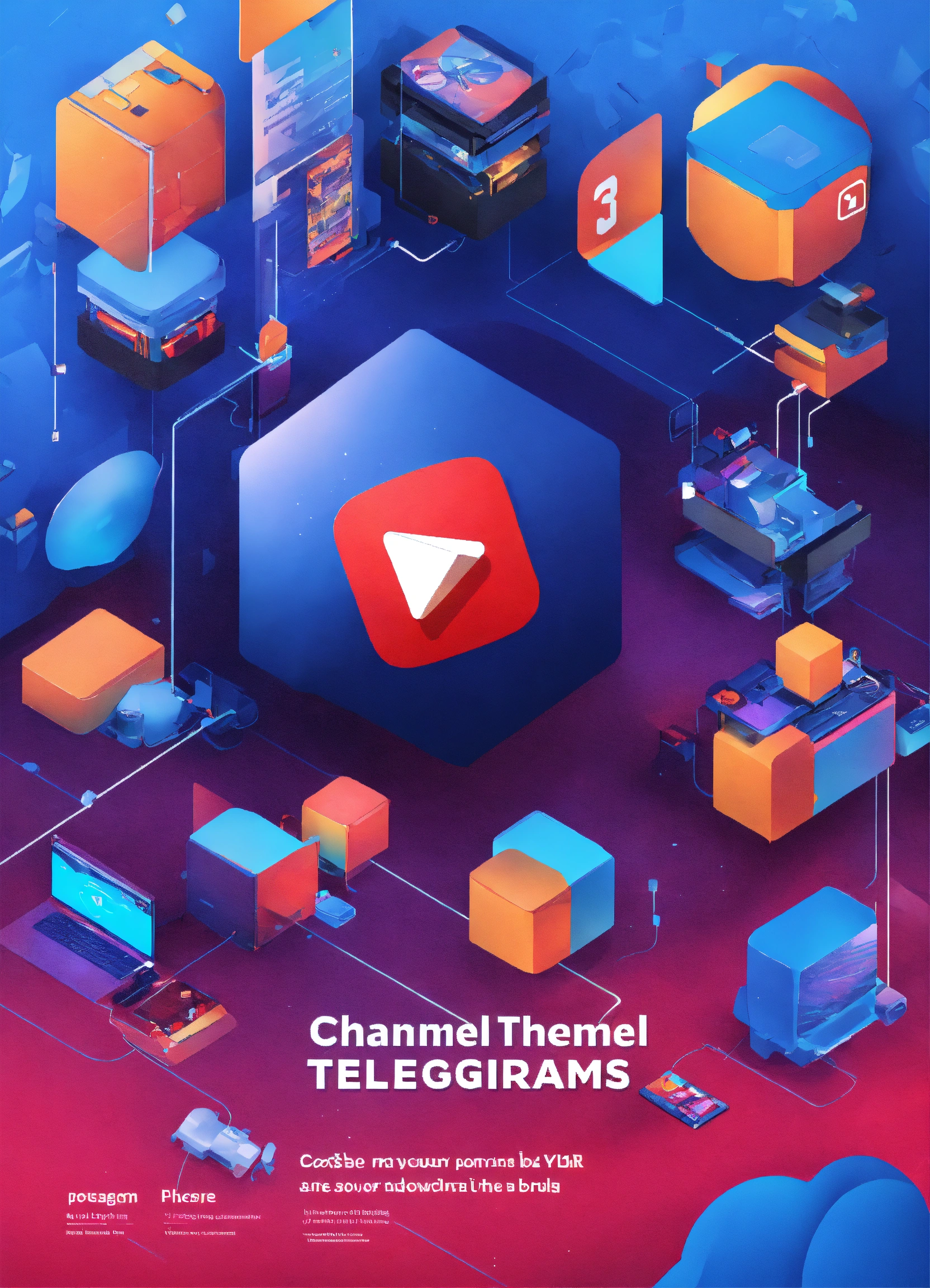Lexica - Poster for channel telegrams on the topic of YouTube Create 3d ...